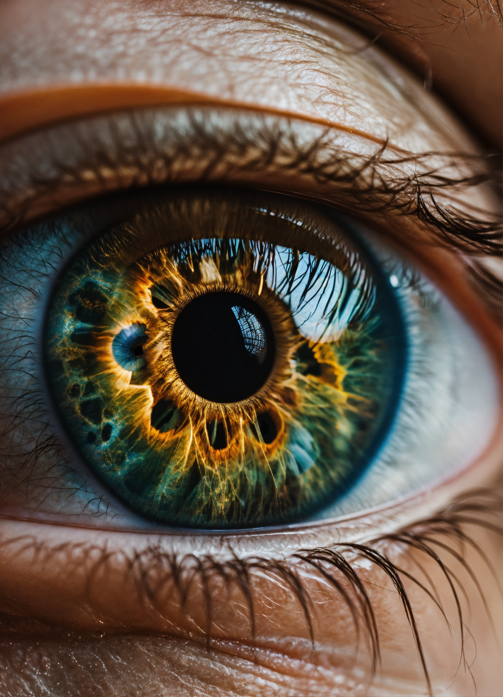 Lexica - Lateral view of an eye with a galaxy for an iris