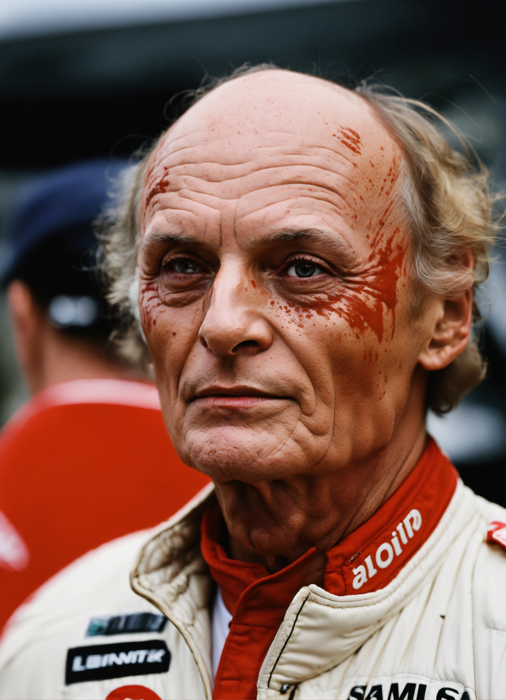 Lexica - Niki lauda burnt face formula 1 flames
