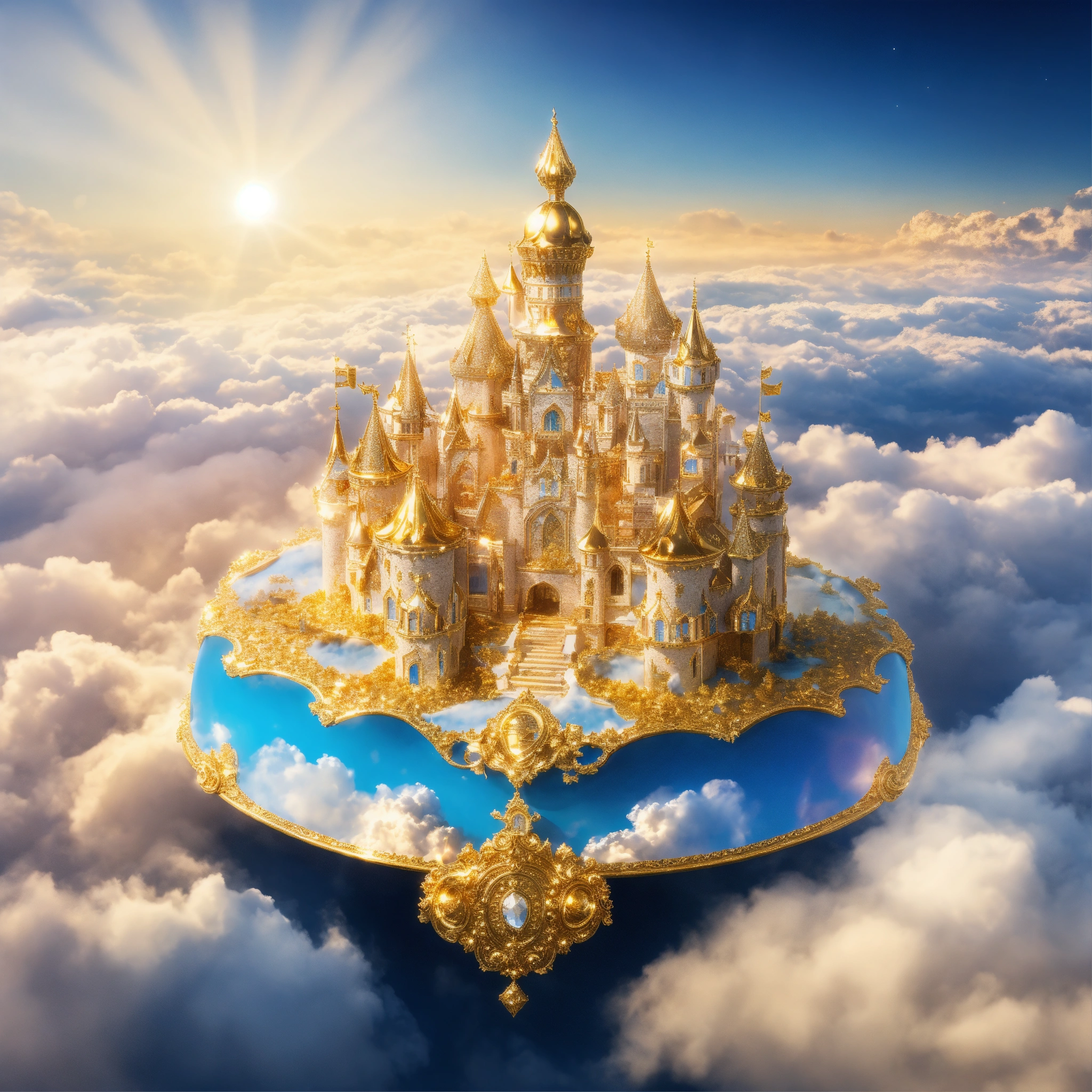 Lexica - Beautiful Bib and Dream Divine Castle, made of Gold, encrusted ...