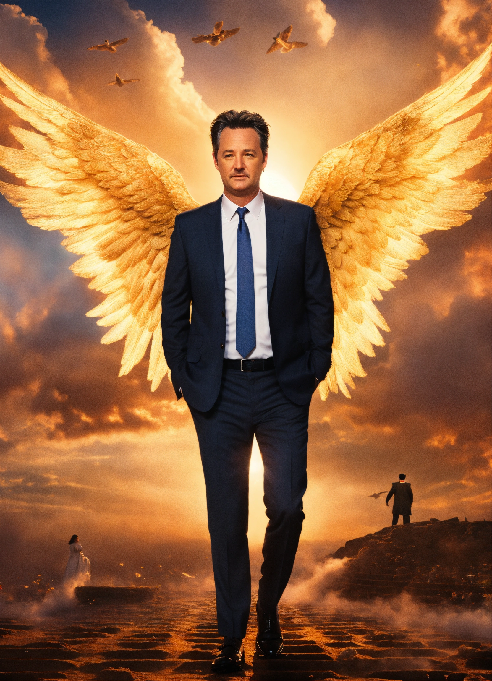 Lexica - Matthew Perry in heaven with angels 8k