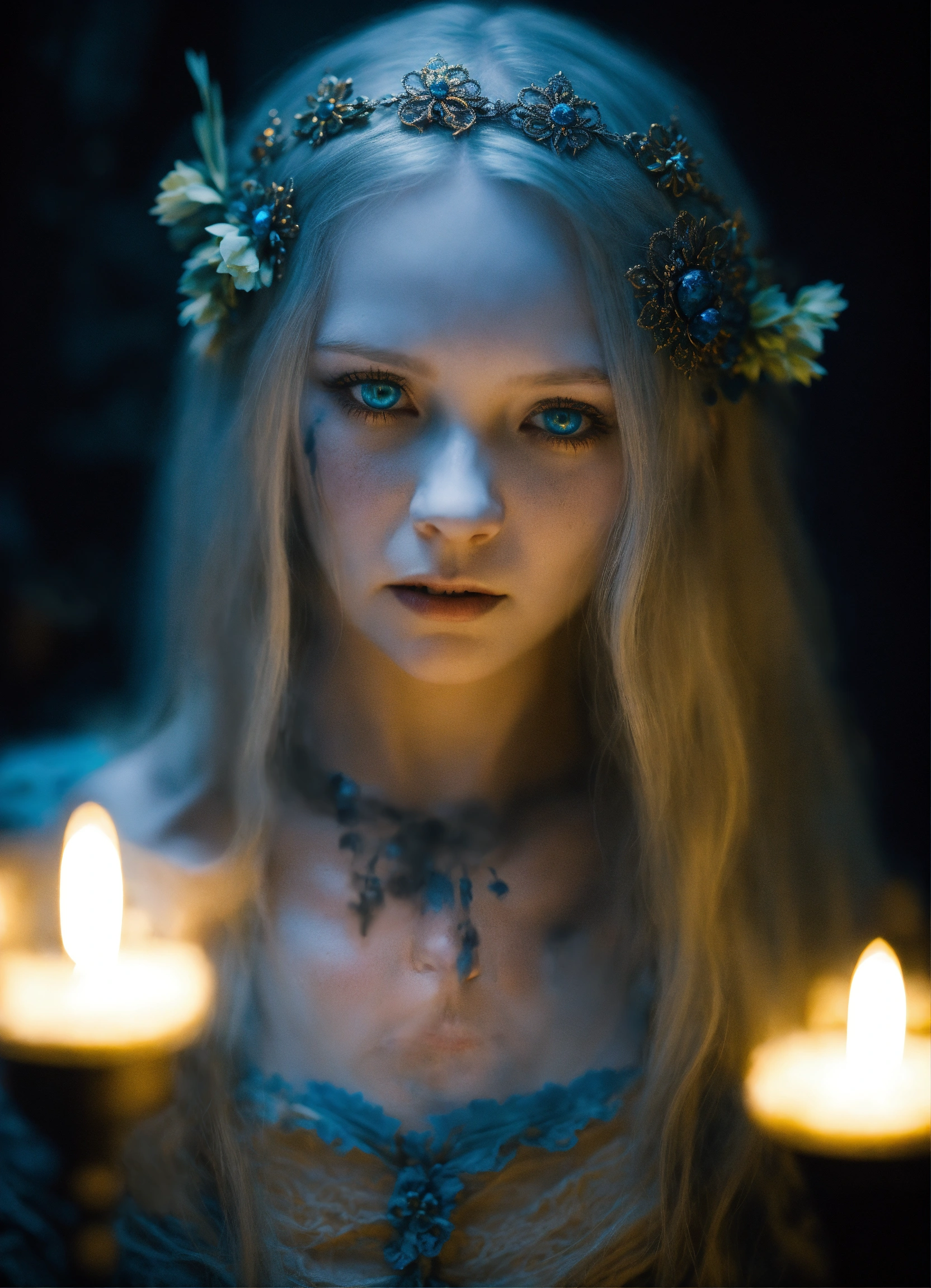 Lexica - Body portrait, ten year old childish female goth necromancer ...