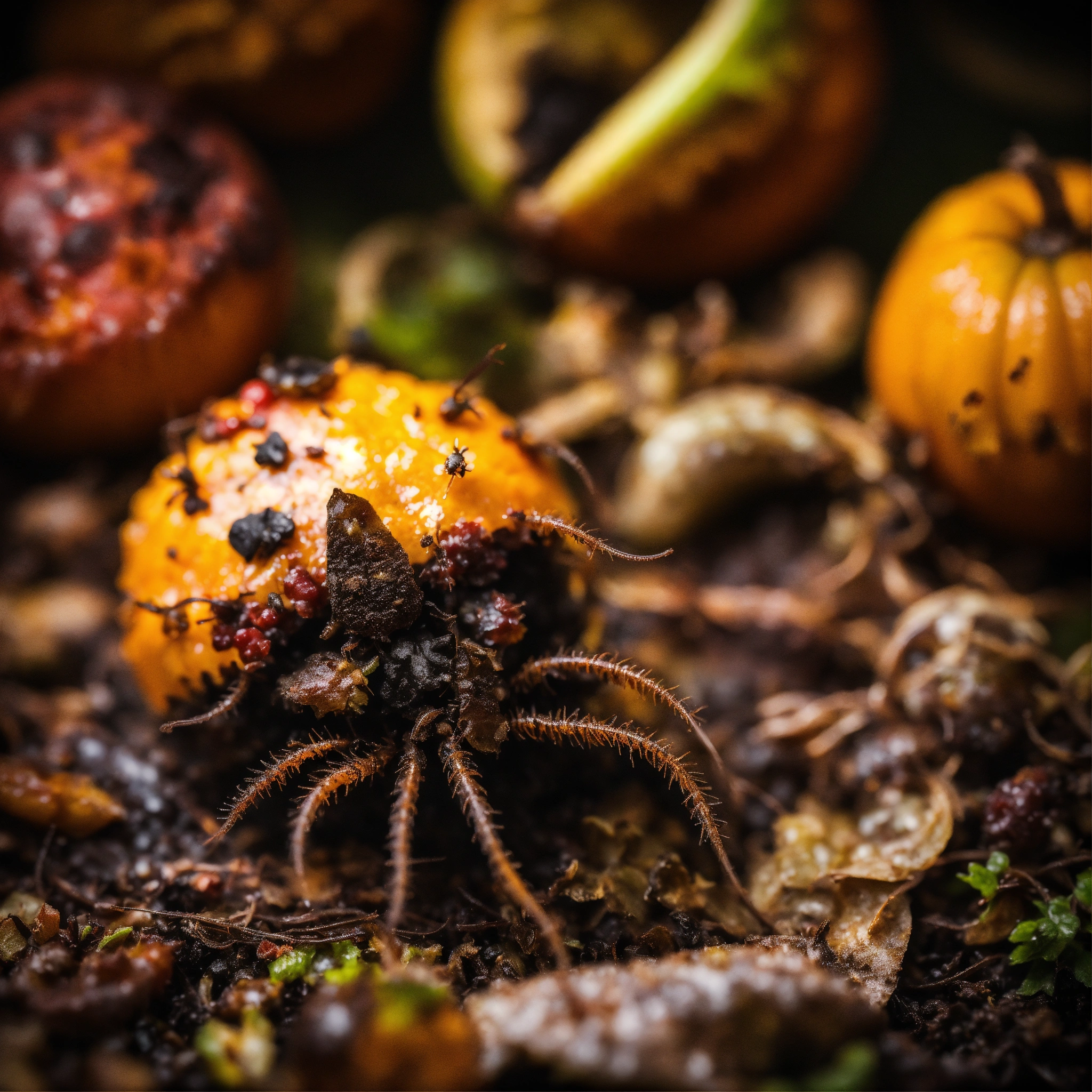 Lexica - Dark creepy ugly Autumn macro photography of dirty and filthy ...