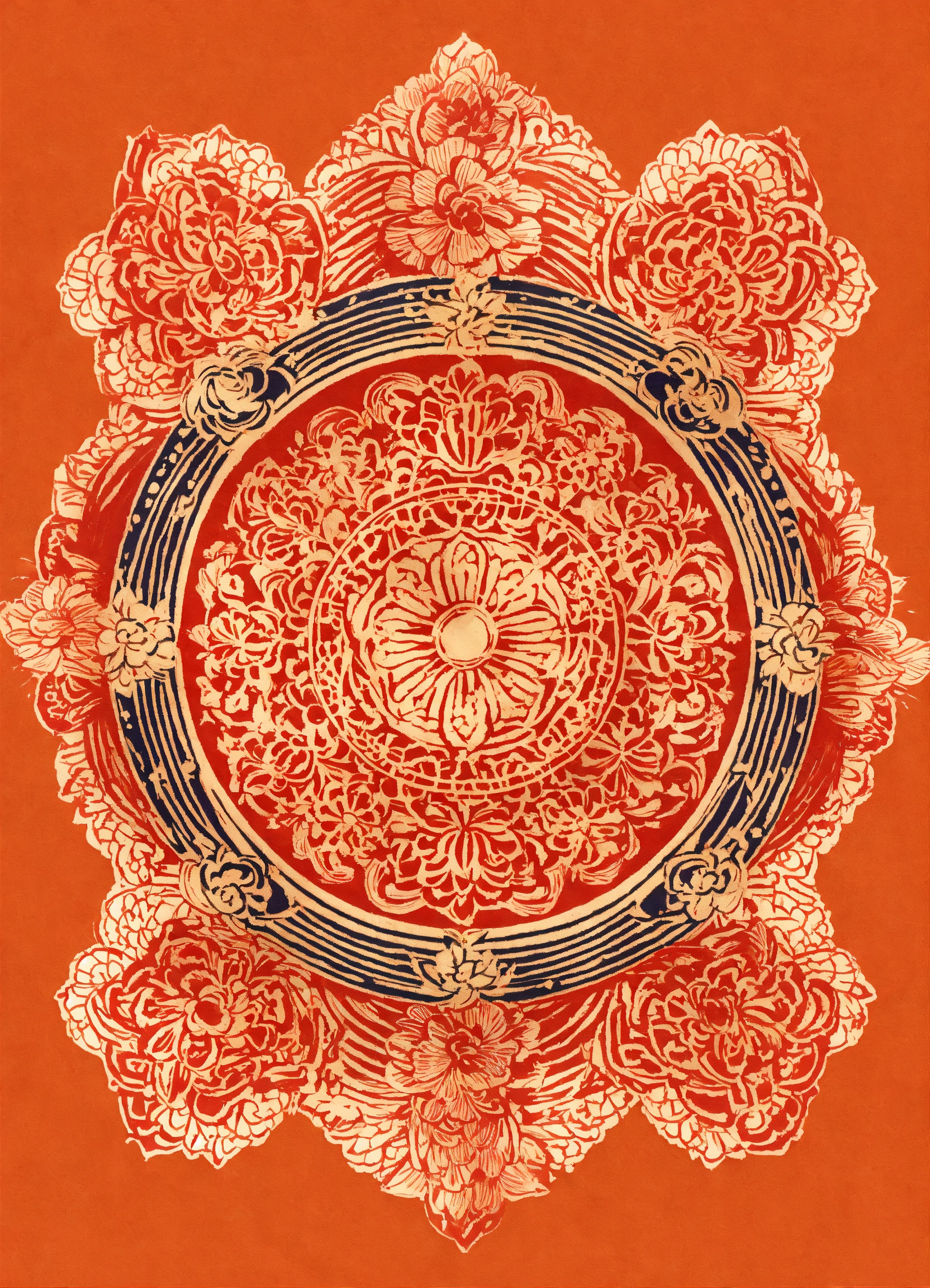 Lexica - A logo, silhouete from a traditional japan mandala, japan ...