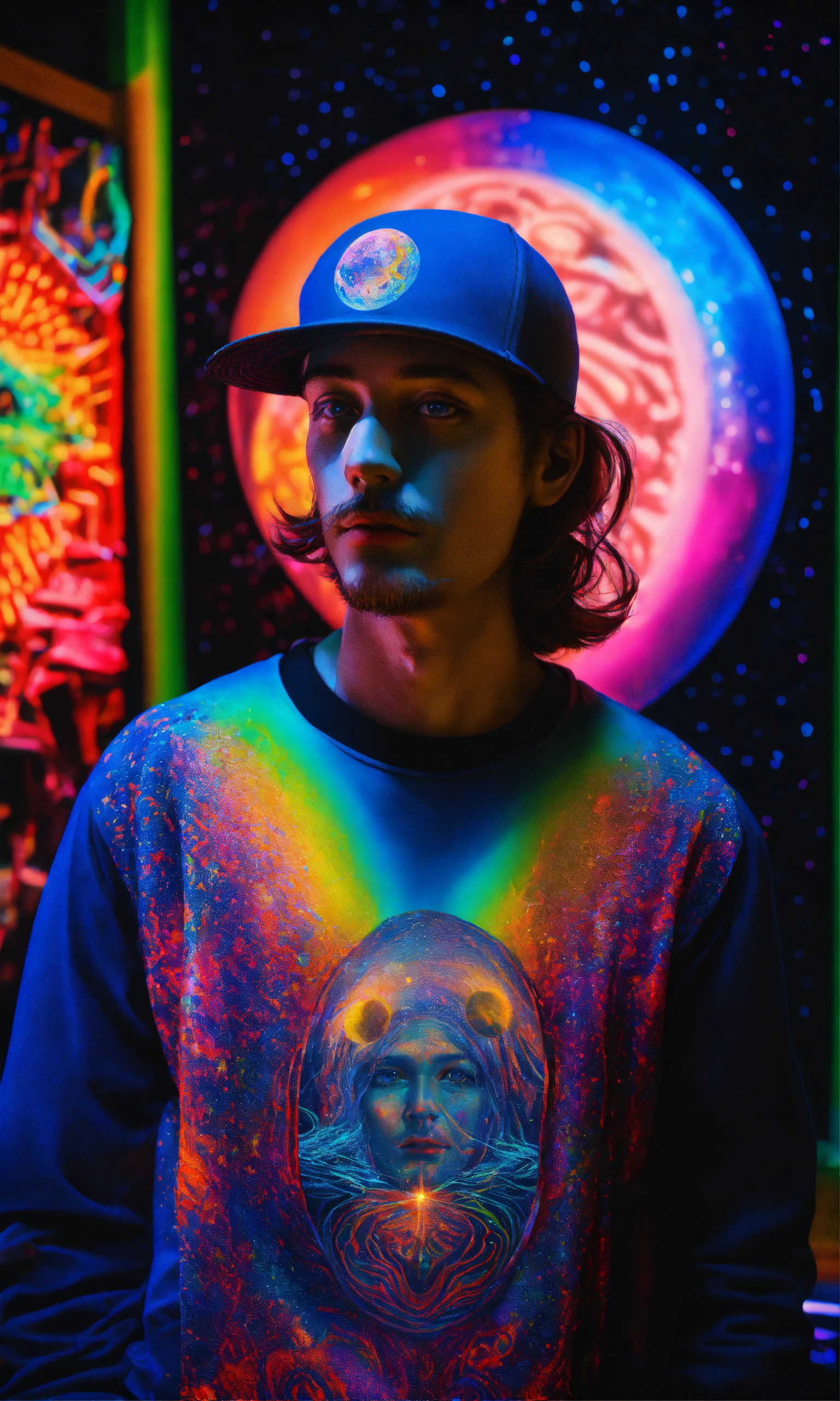 Lexica - Photorealistic 3D portrait streetwear, of cosmic Alex Grey ...