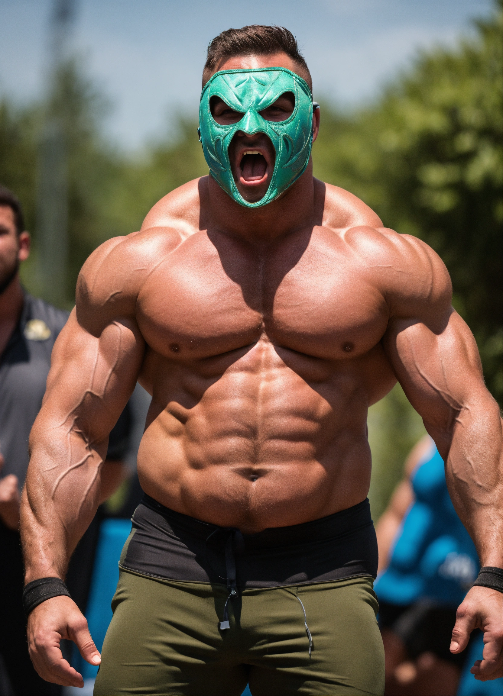 Lexica - 30-year-old wrestler with big muscles, bodybuilder, big ...