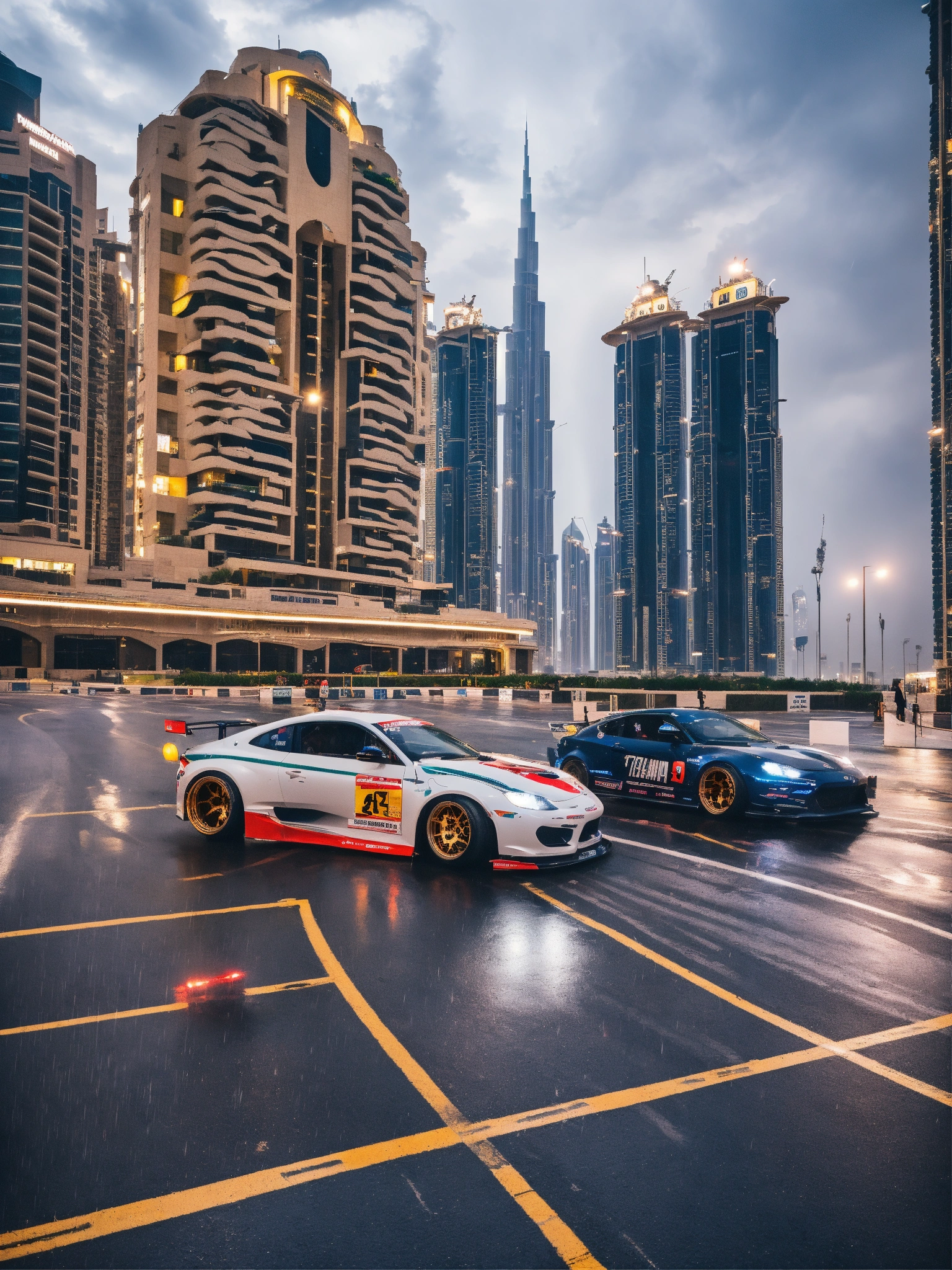 Lexica - Heated underground street racing in Dubai during a ...