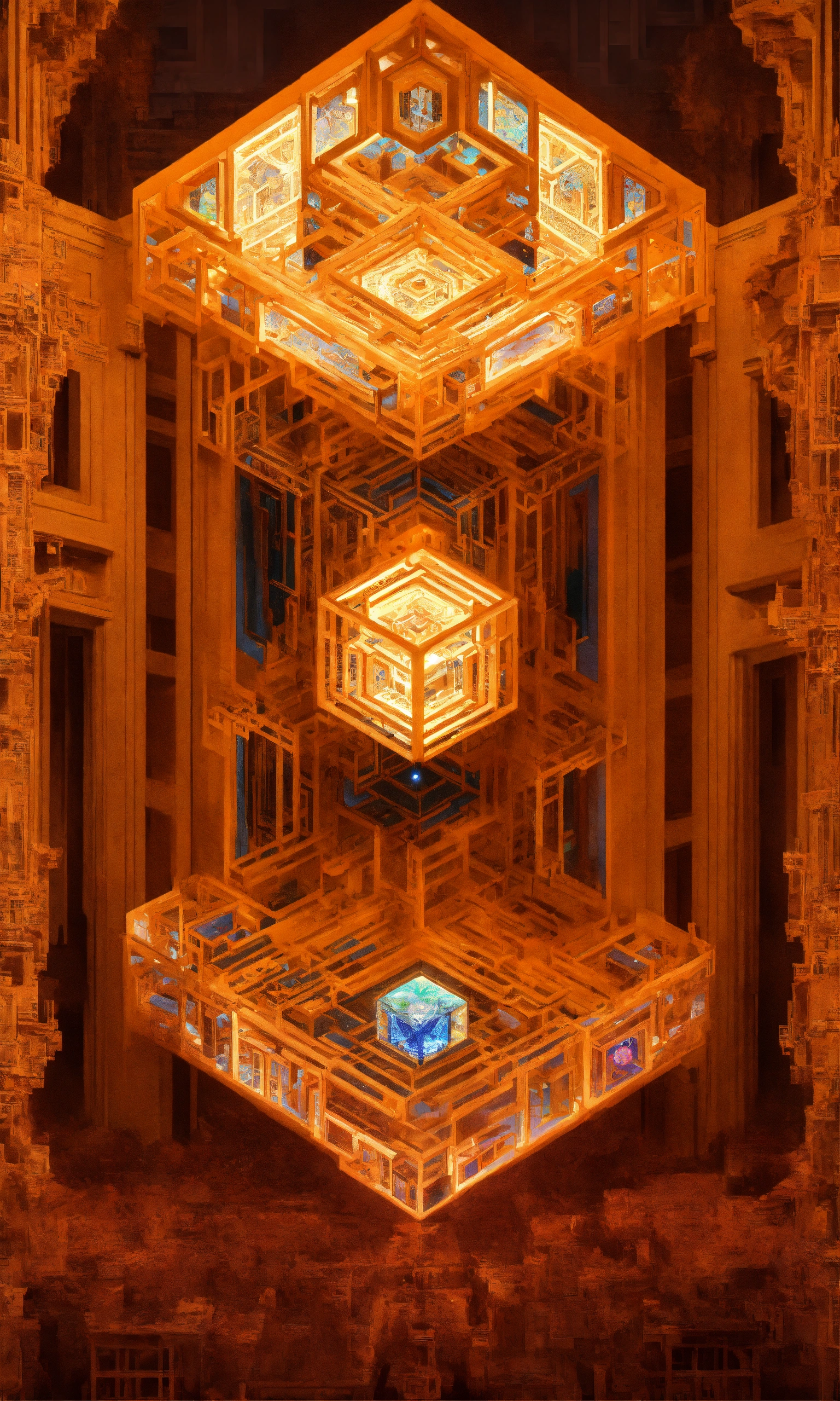 Lexica - Taoist tesseract body fractal three point perspective ...