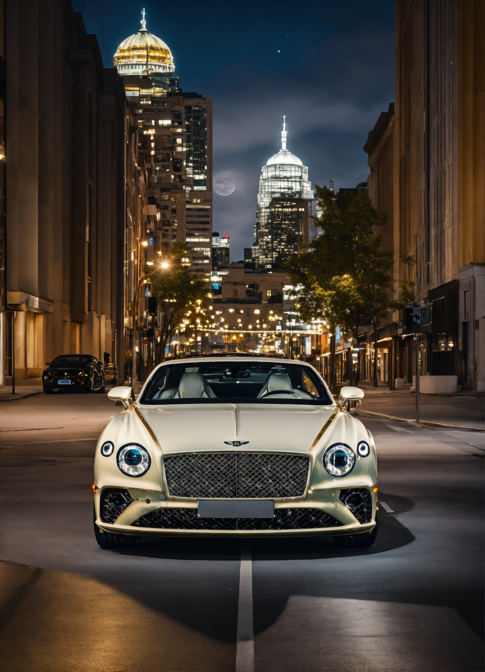 Lexica - 2022 Bentley continental GT white with gold trim downtown ...