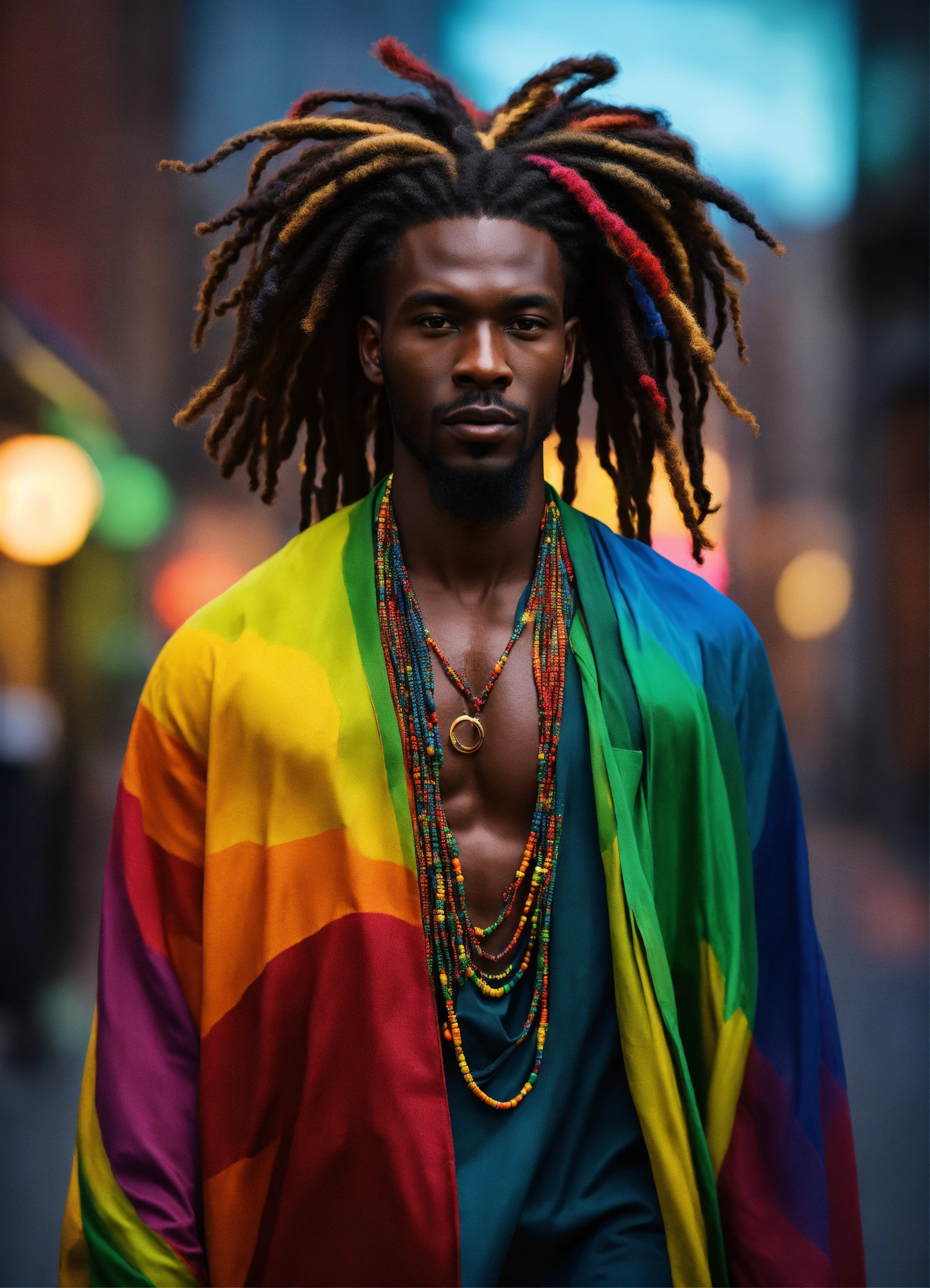 Lexica - Black man with the blackest skin on the color spectrum, his ...