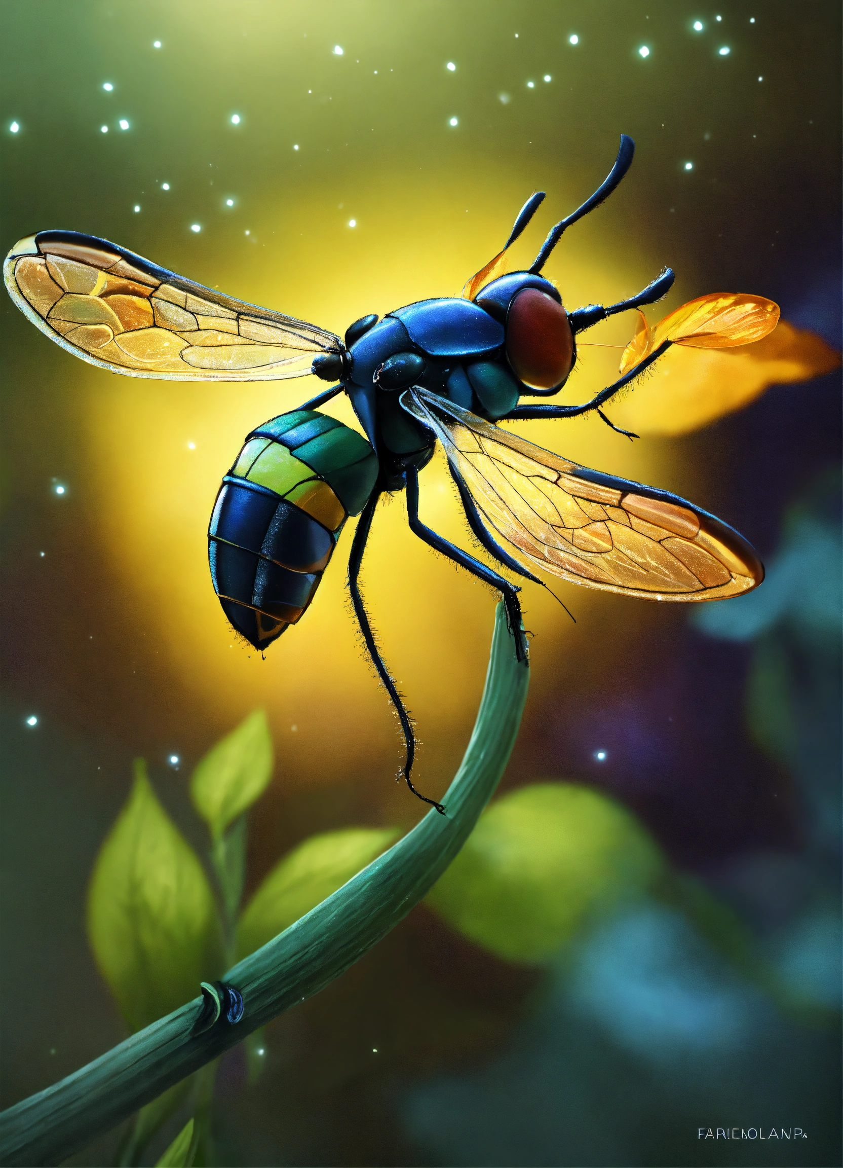Lexica - Create an image of a firefly.