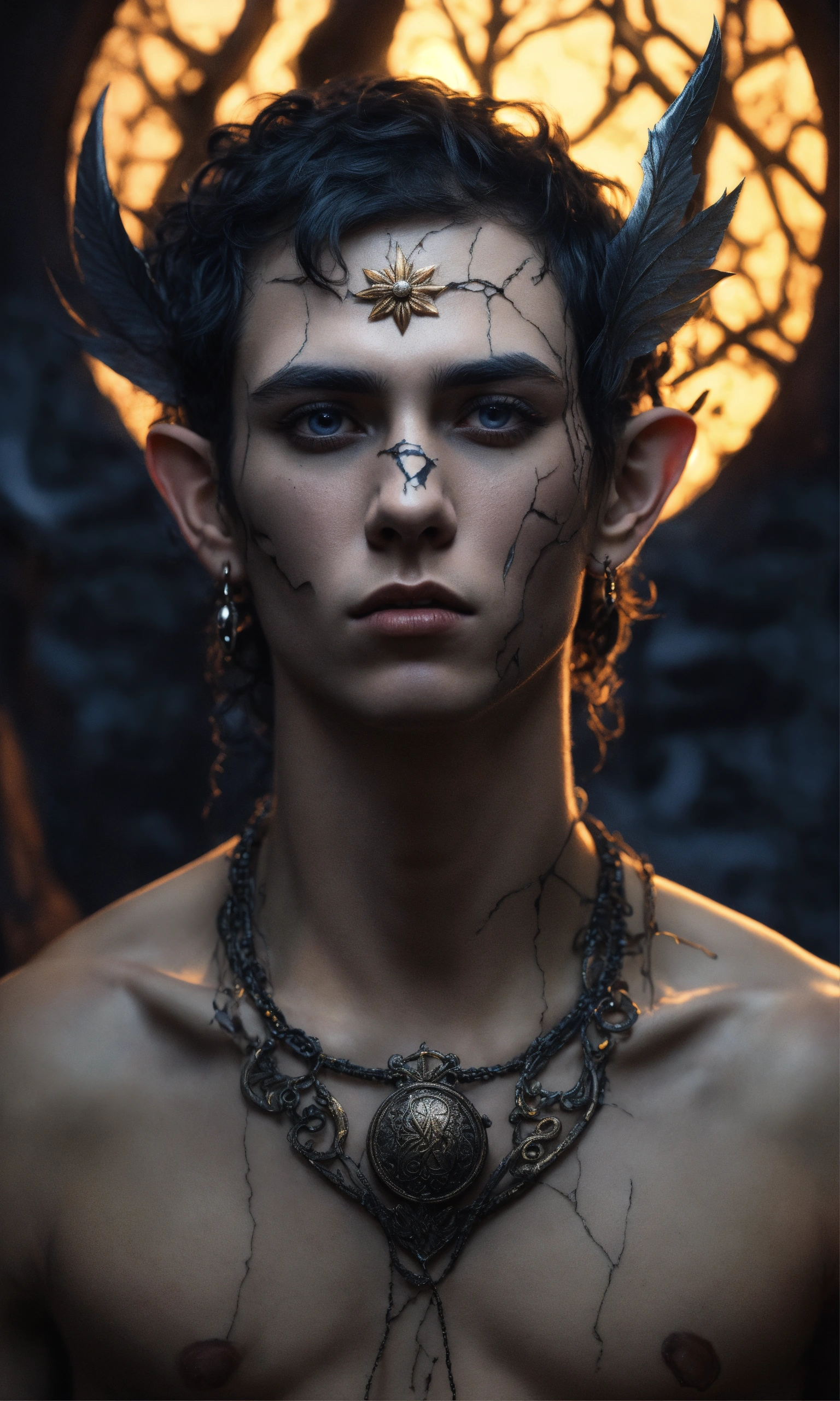 Lexica - Fantasy portrait of a gaunt male elf, sickly thin, scrawny ...