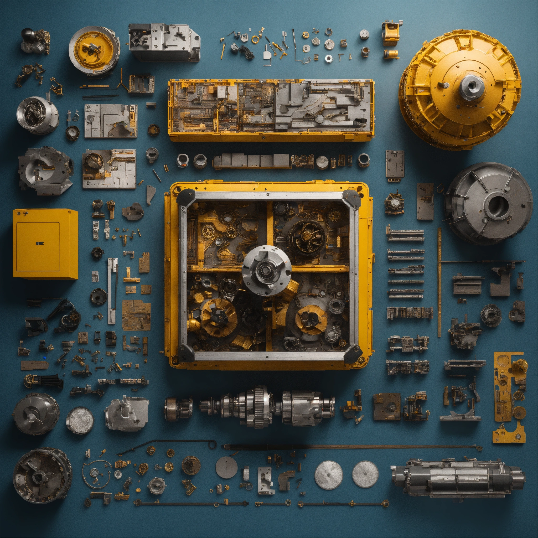 Lexica - Detailed mechanical parts, Costumes and props, Knolling ...