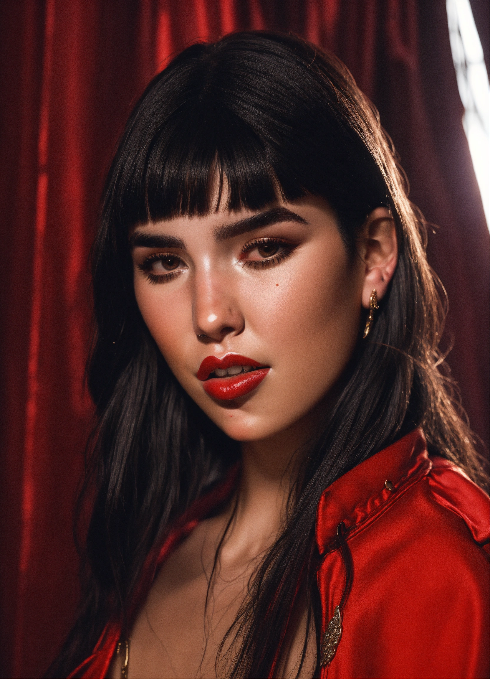 Lexica - Portrait of dua lipa, Vampirella realist