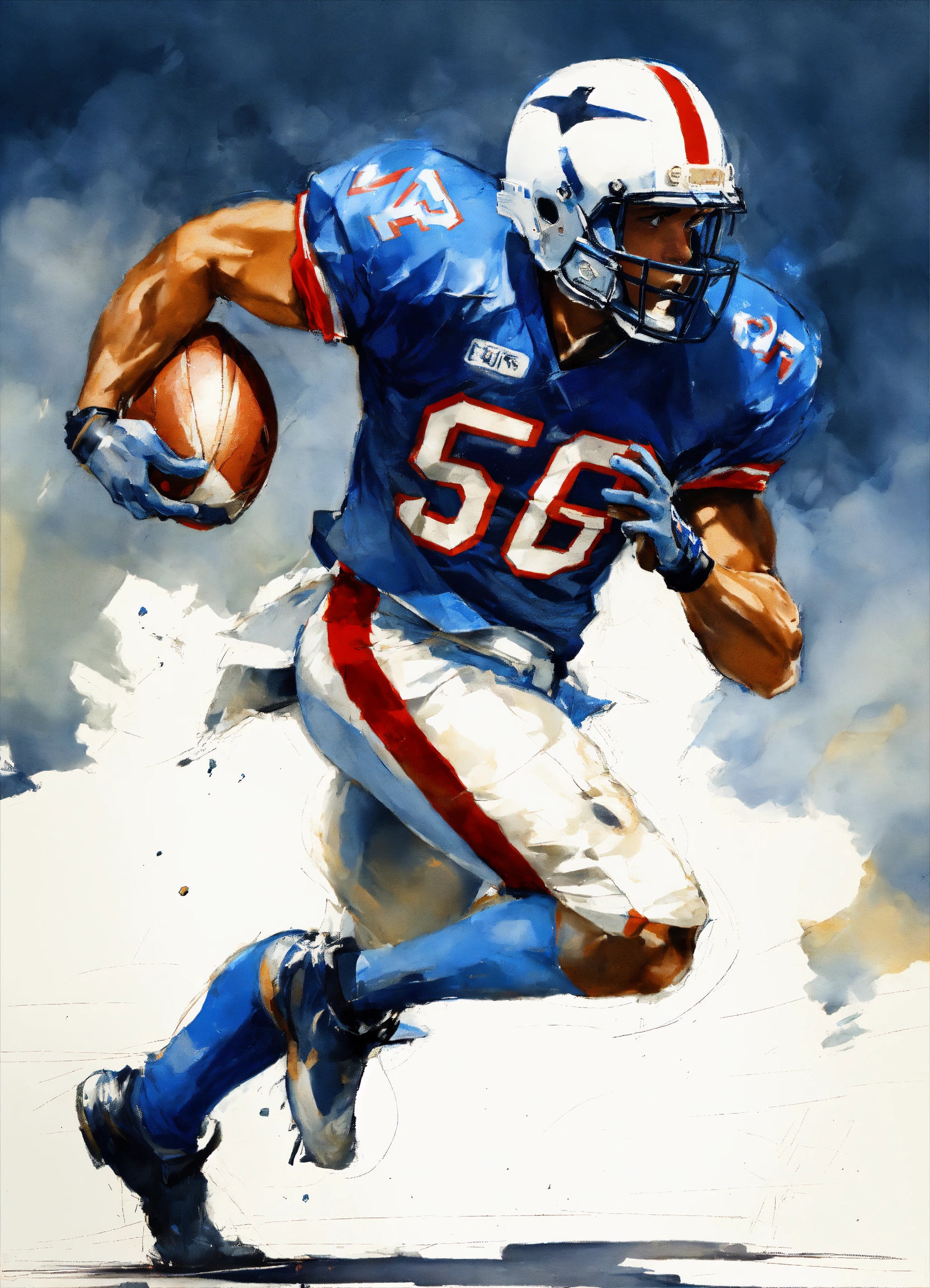 Lexica - Full Photo accurate shot of an American football player ...