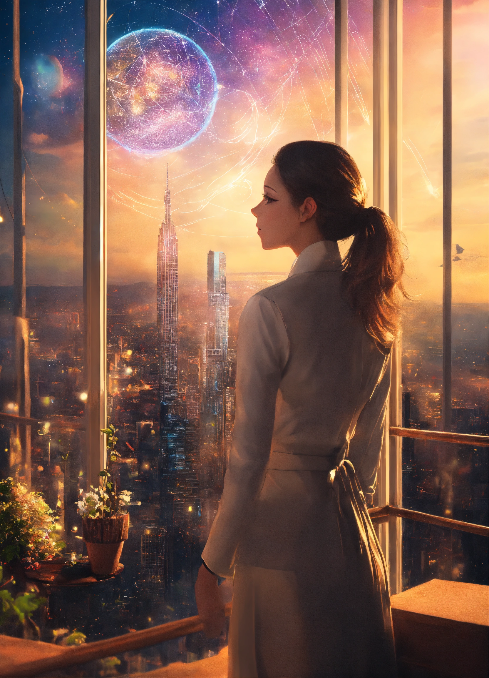 Lexica - A Woman Visualizing the Future Full of New Possibilities