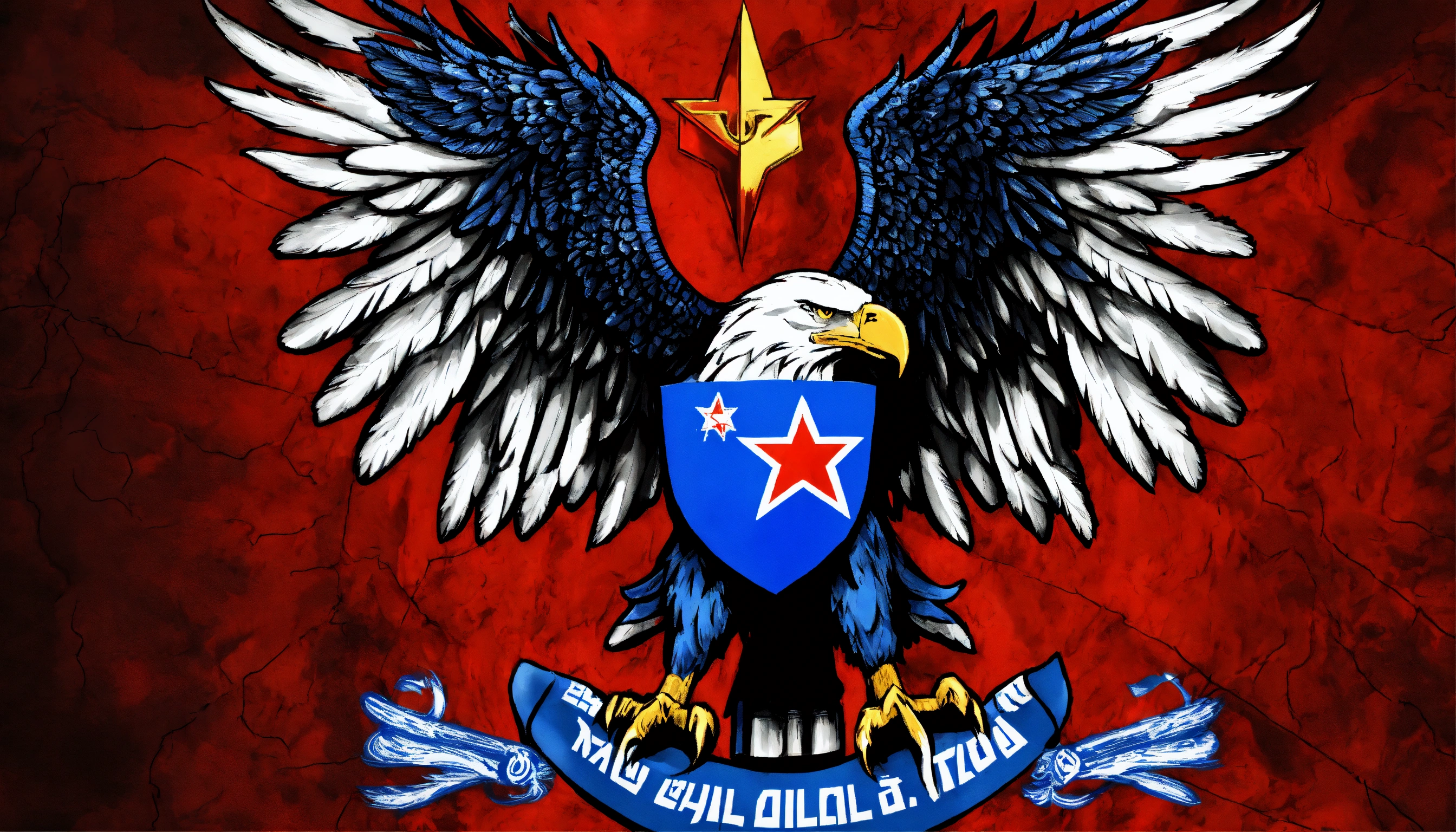 Lexica - Evil demonic Israel flag beast with an american eagle with red ...