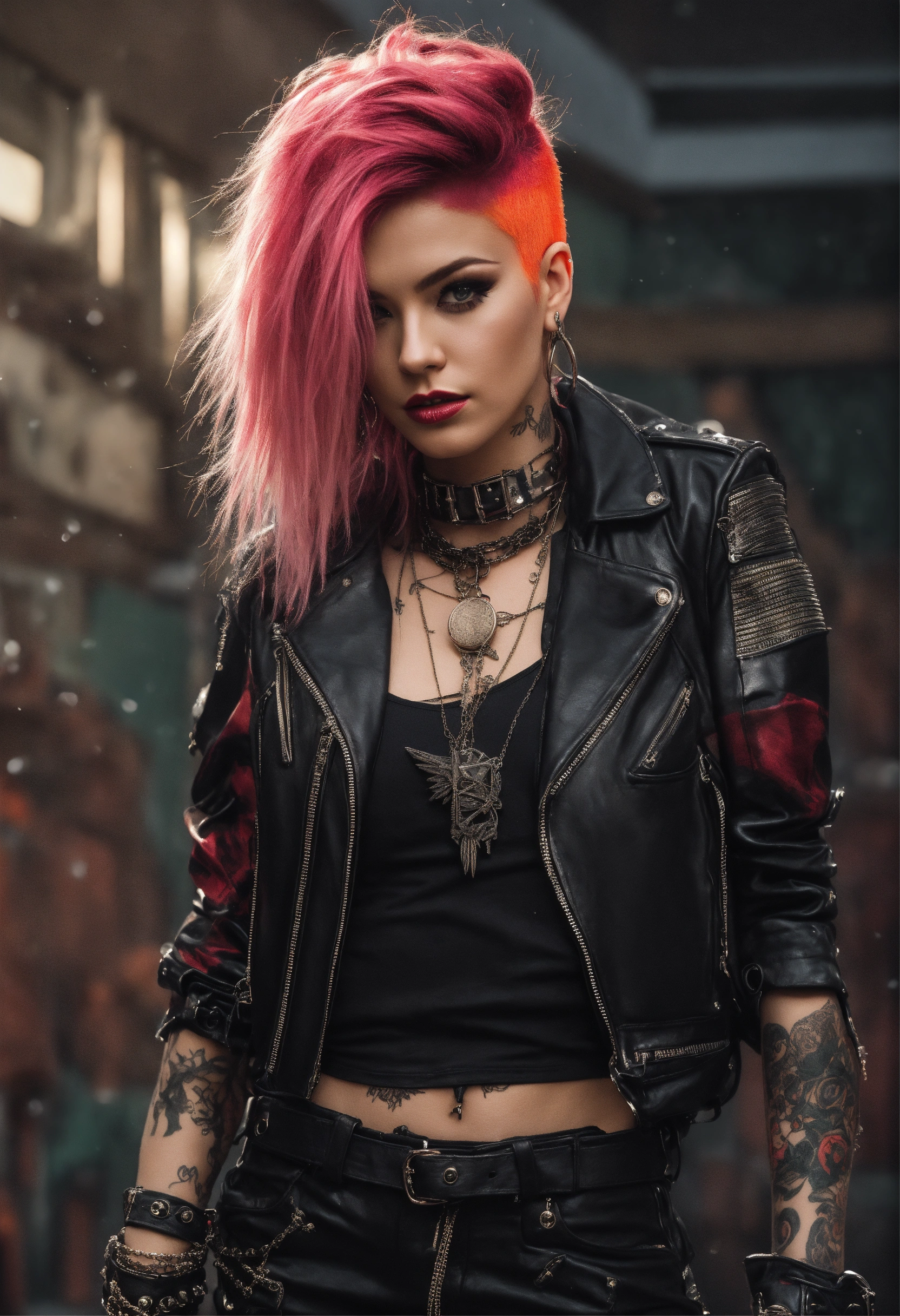 Lexica - Full body . femal punk metall style