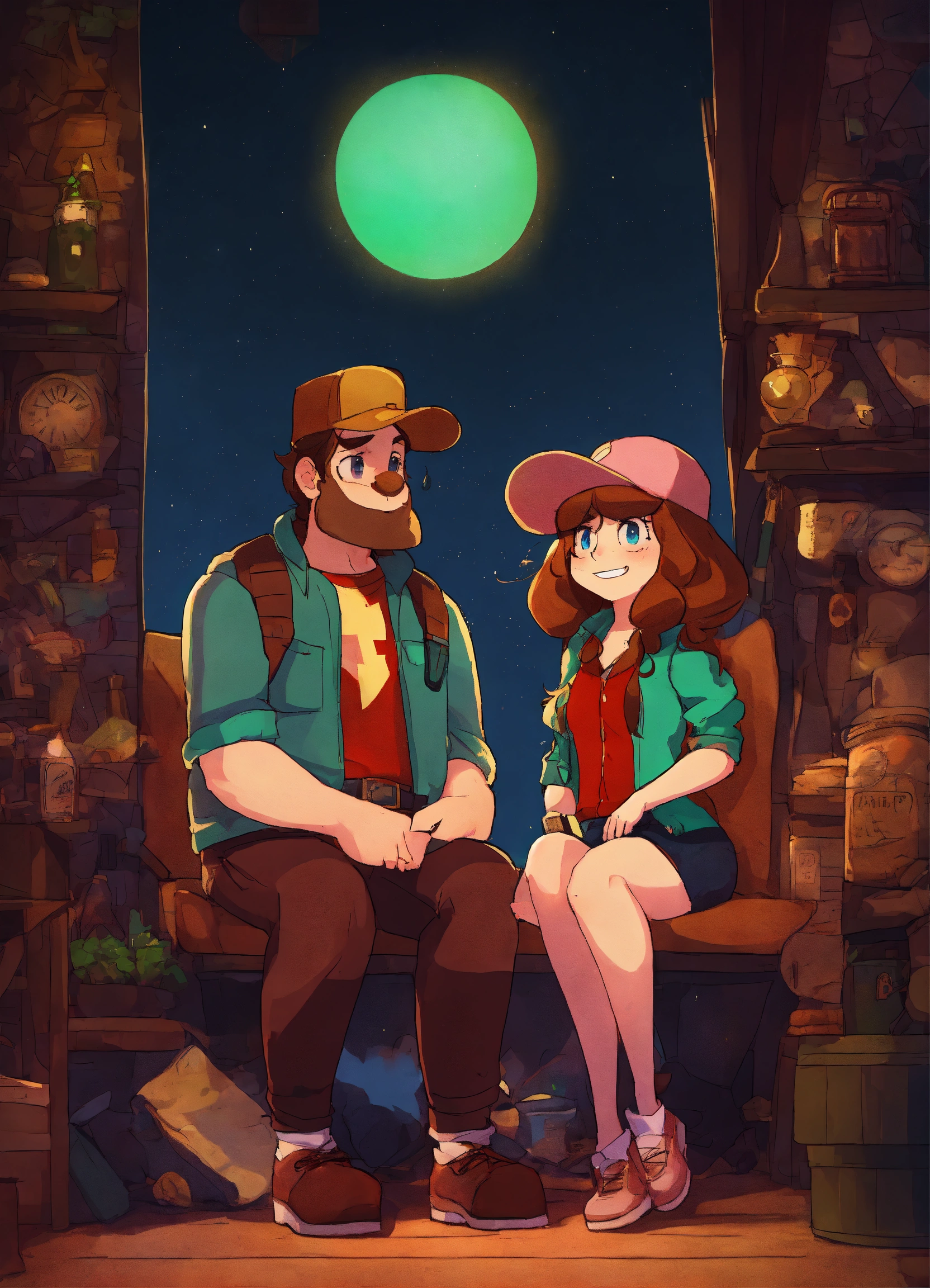 Lexica - Man and wooman , style Gravity Falls