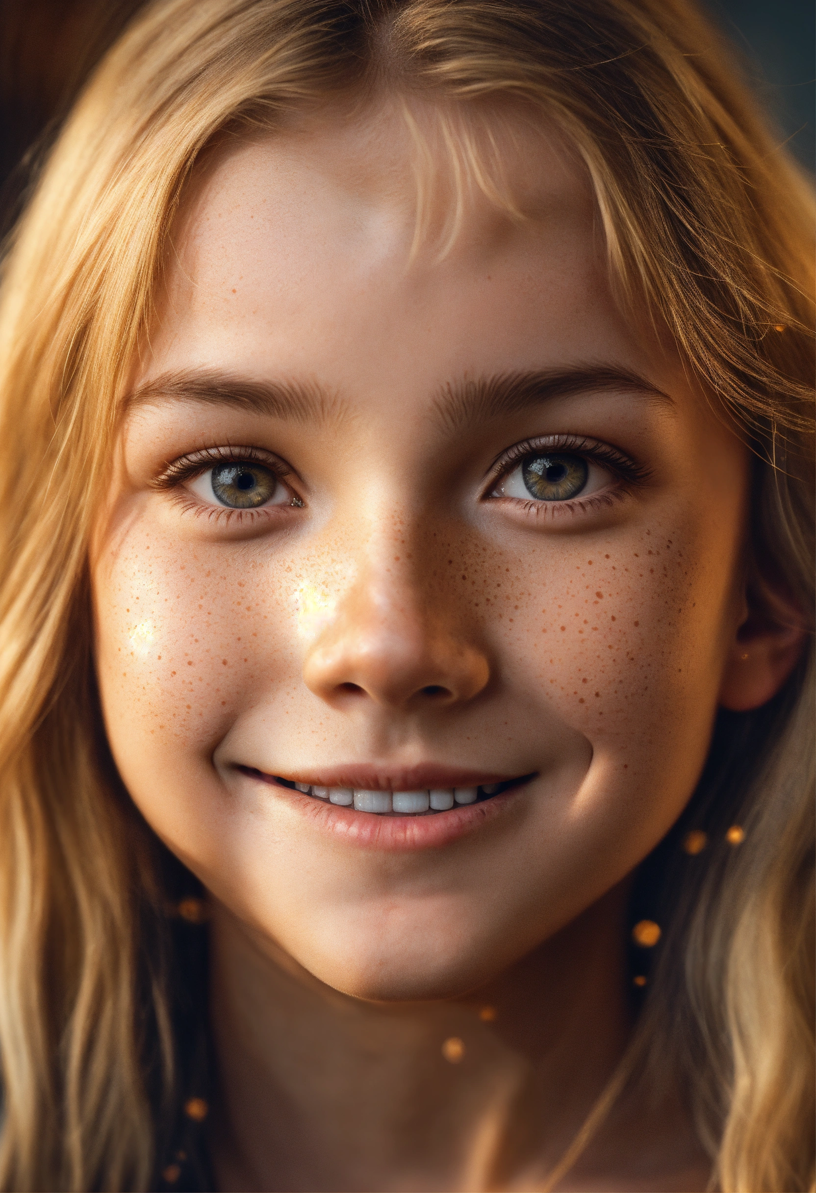 Lexica - A realistic face photo of an 10 years old girl with brown ...