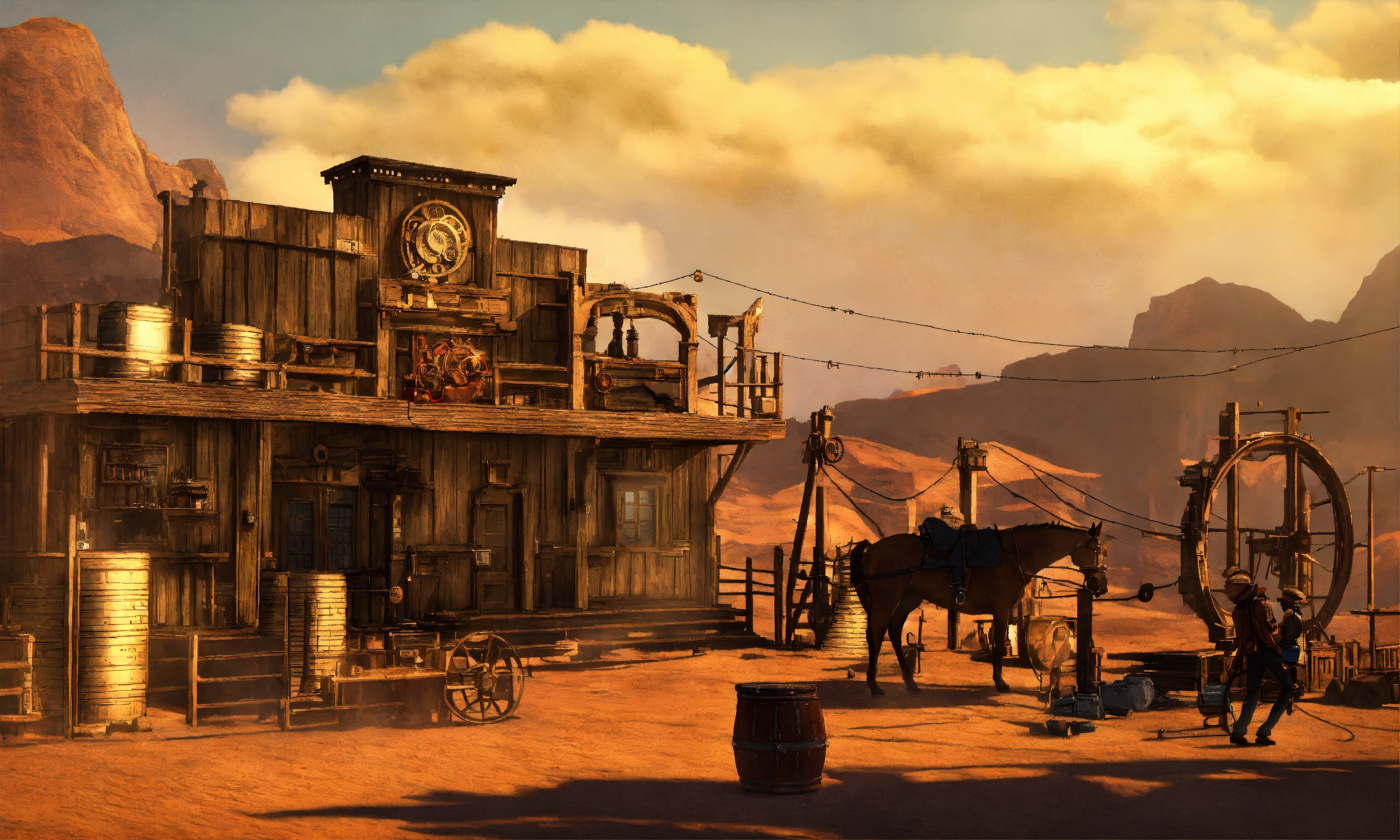 Lexica - Un paysage Far west Steampunk pour un jeu de role