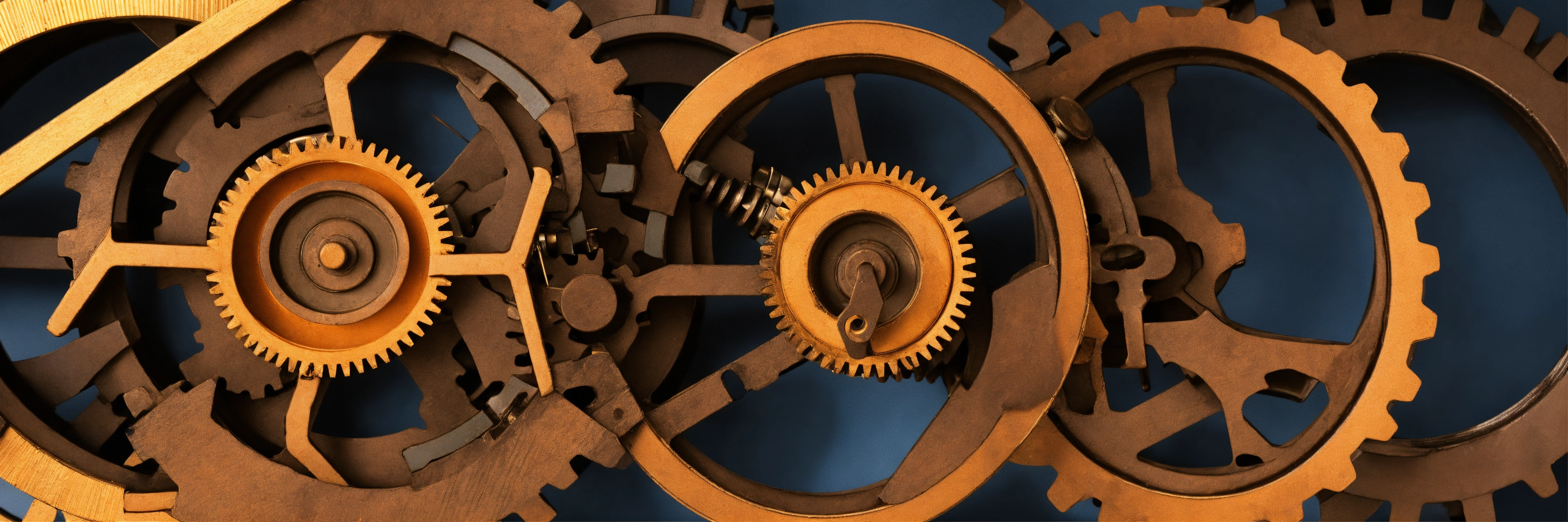 Lexica - 5 simple gear wheels interlocked in a rotating mechanism ...