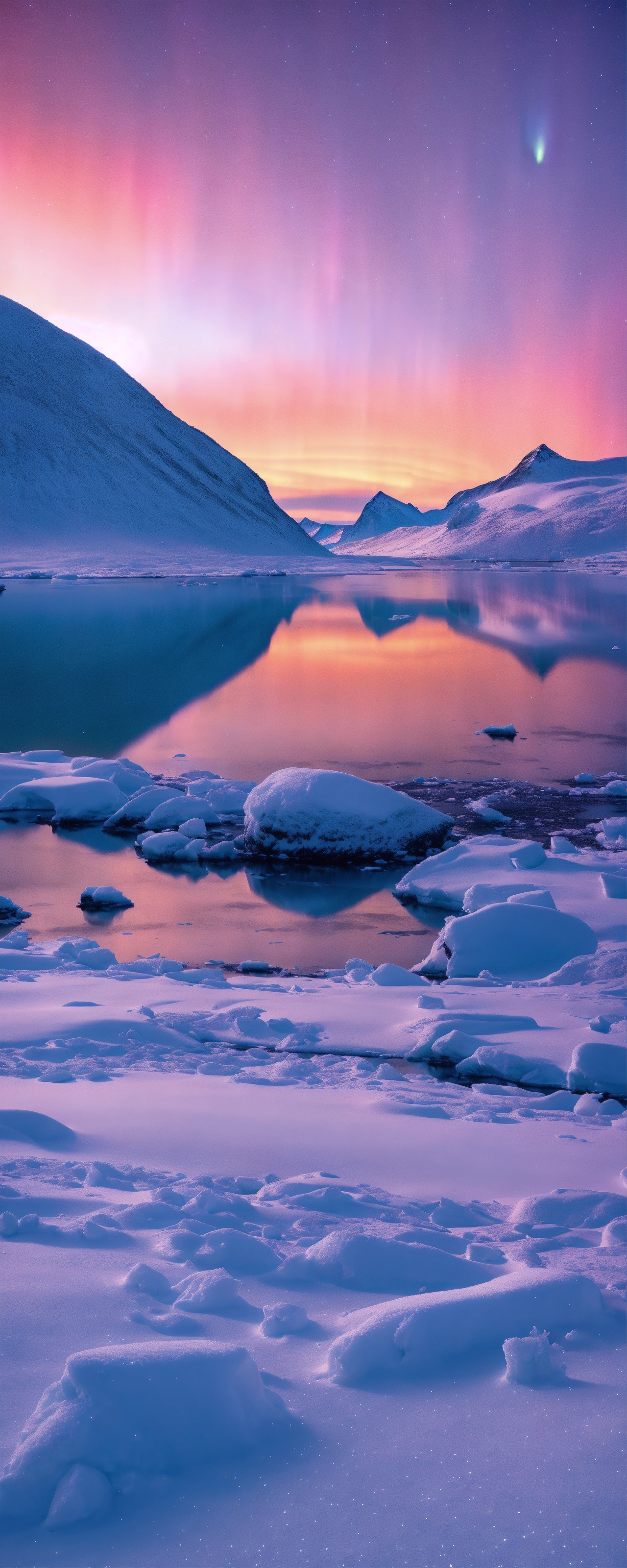 Lexica - Snowy landscape, arctic, impression of grandeur, Aurora ...