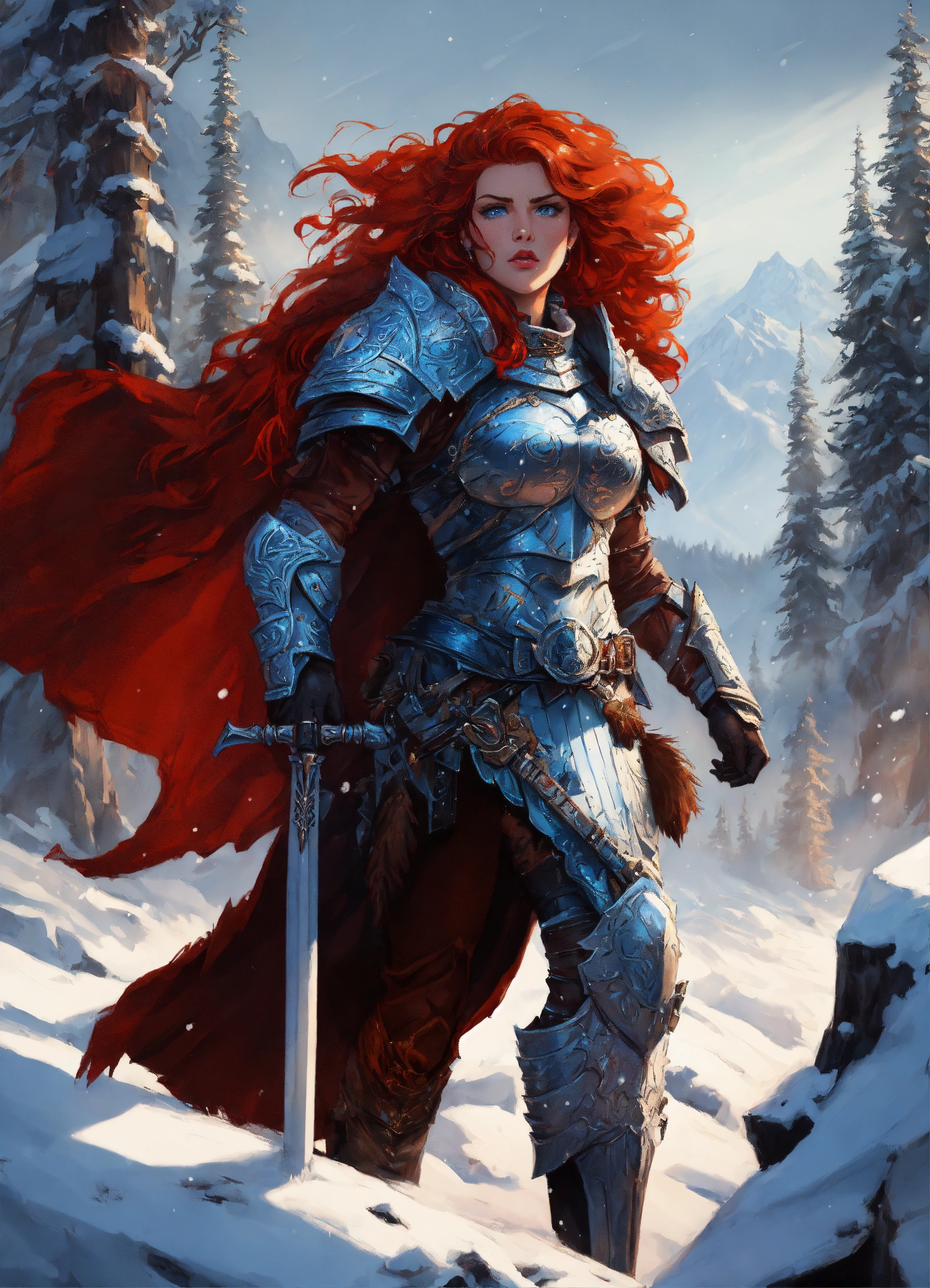 Lexica - A strong rugged woman in intricate armor, highly detailed ...