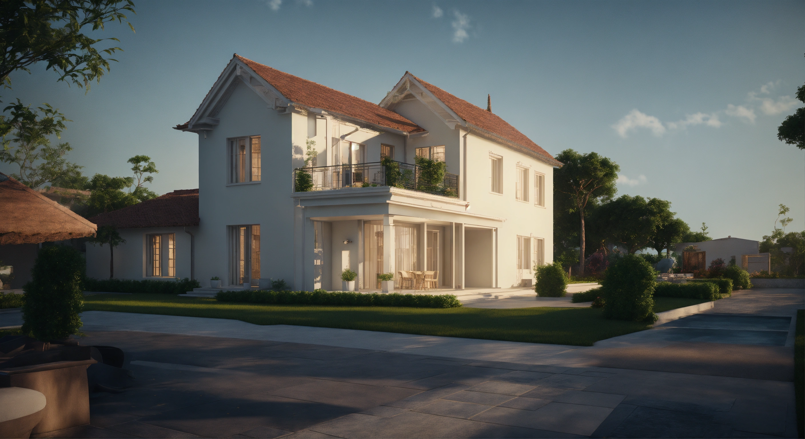 Lexica - Classic house exterior clean look, cinematic photos, ultra ...