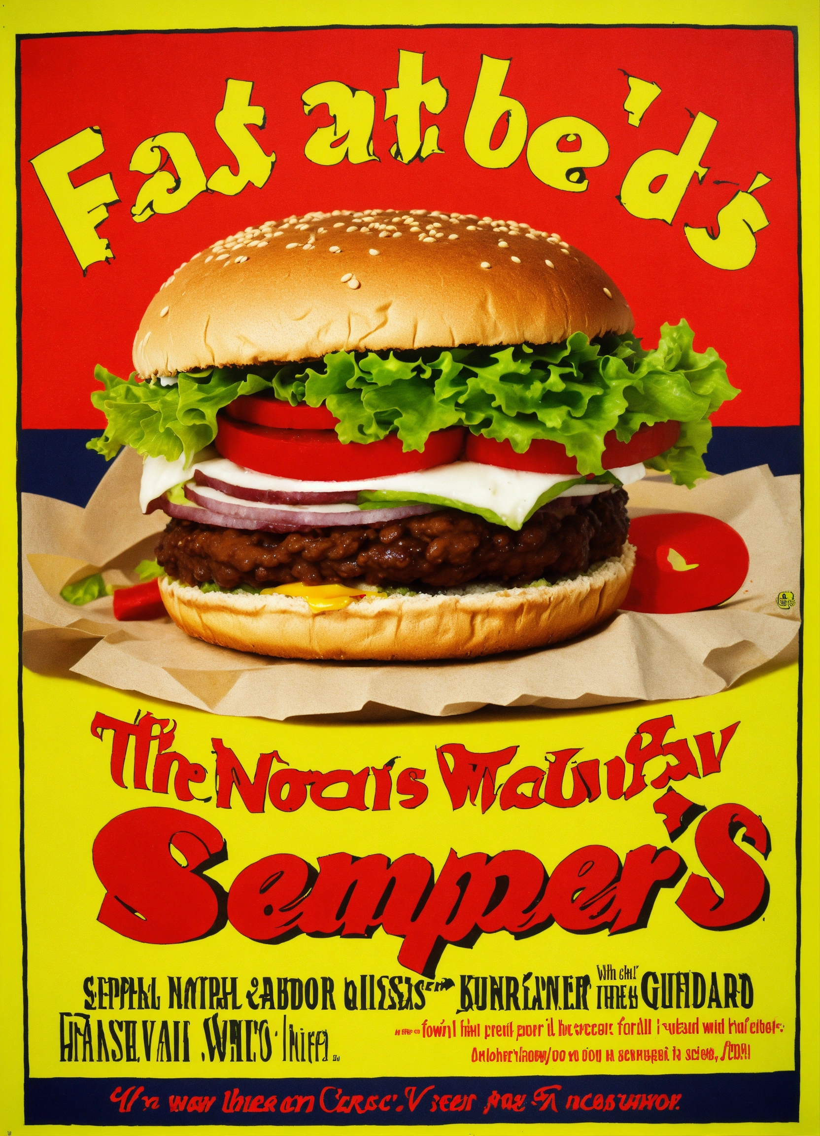 Lexica - Fast food advertisement poster for "Semper's"