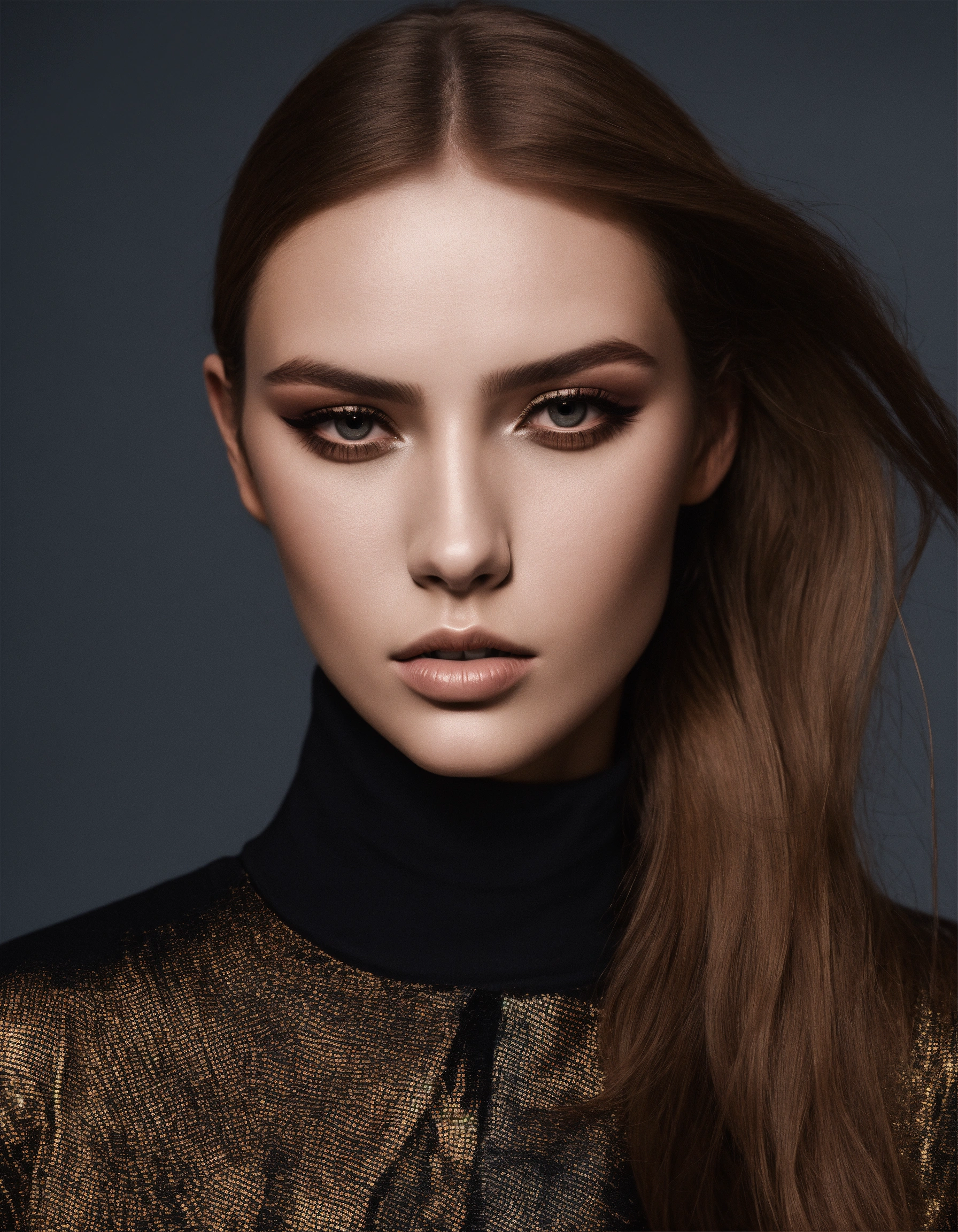 Lexica - Fashion campaign, portrait, minimalist, fashion model, smokey eyes