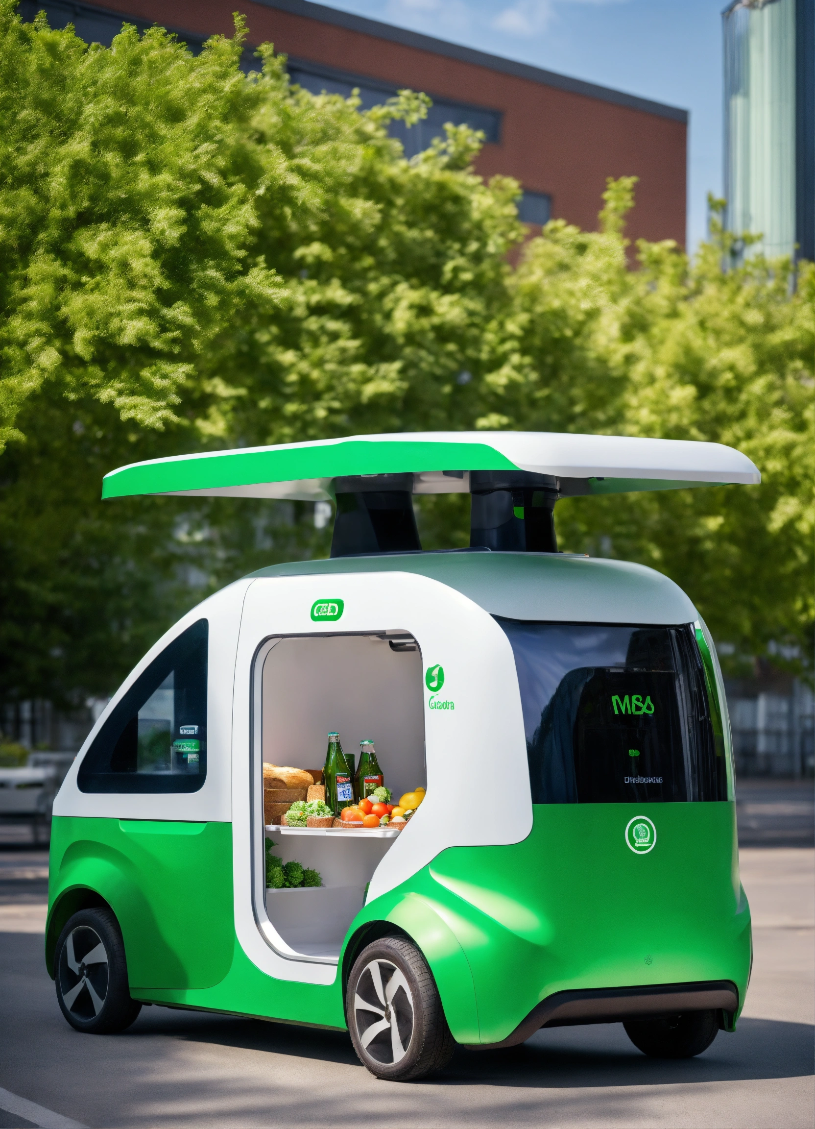 Lexica - Driverless Grocery Delivery Vehicle. Milk, Bread, Vegetables ...