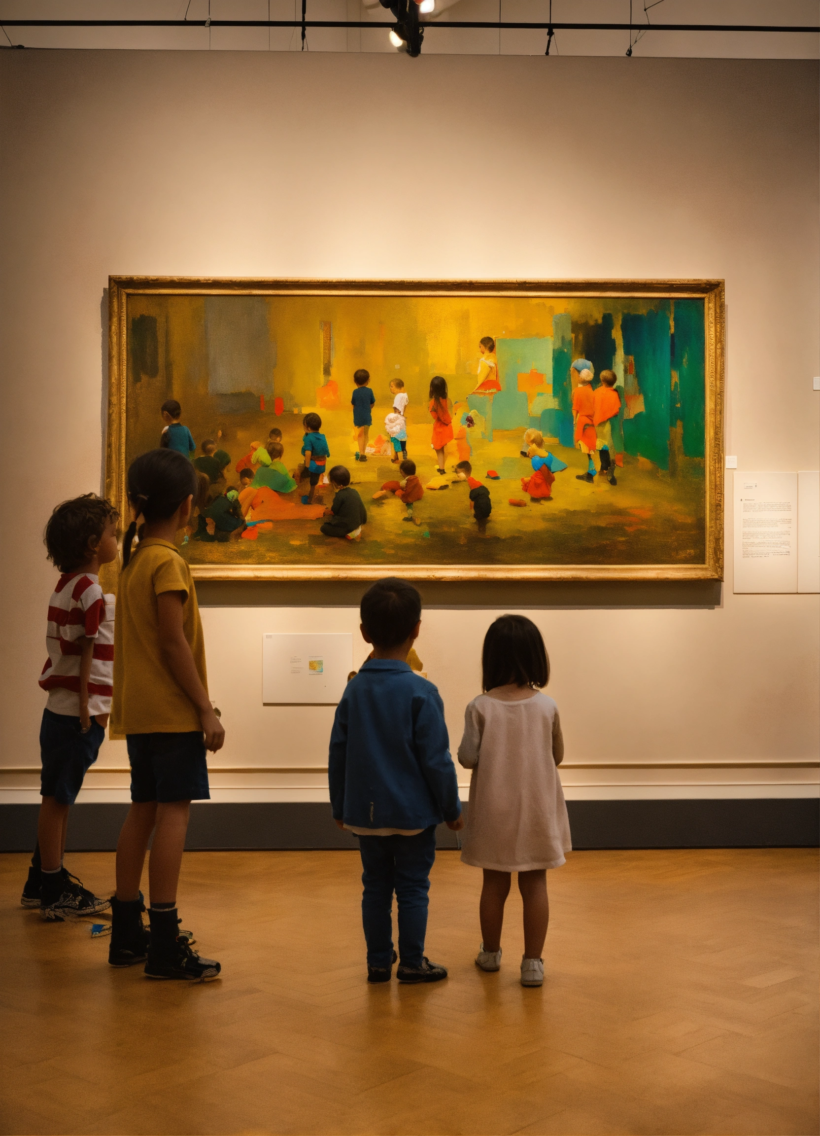 Lexica - Young children in an art gallery.