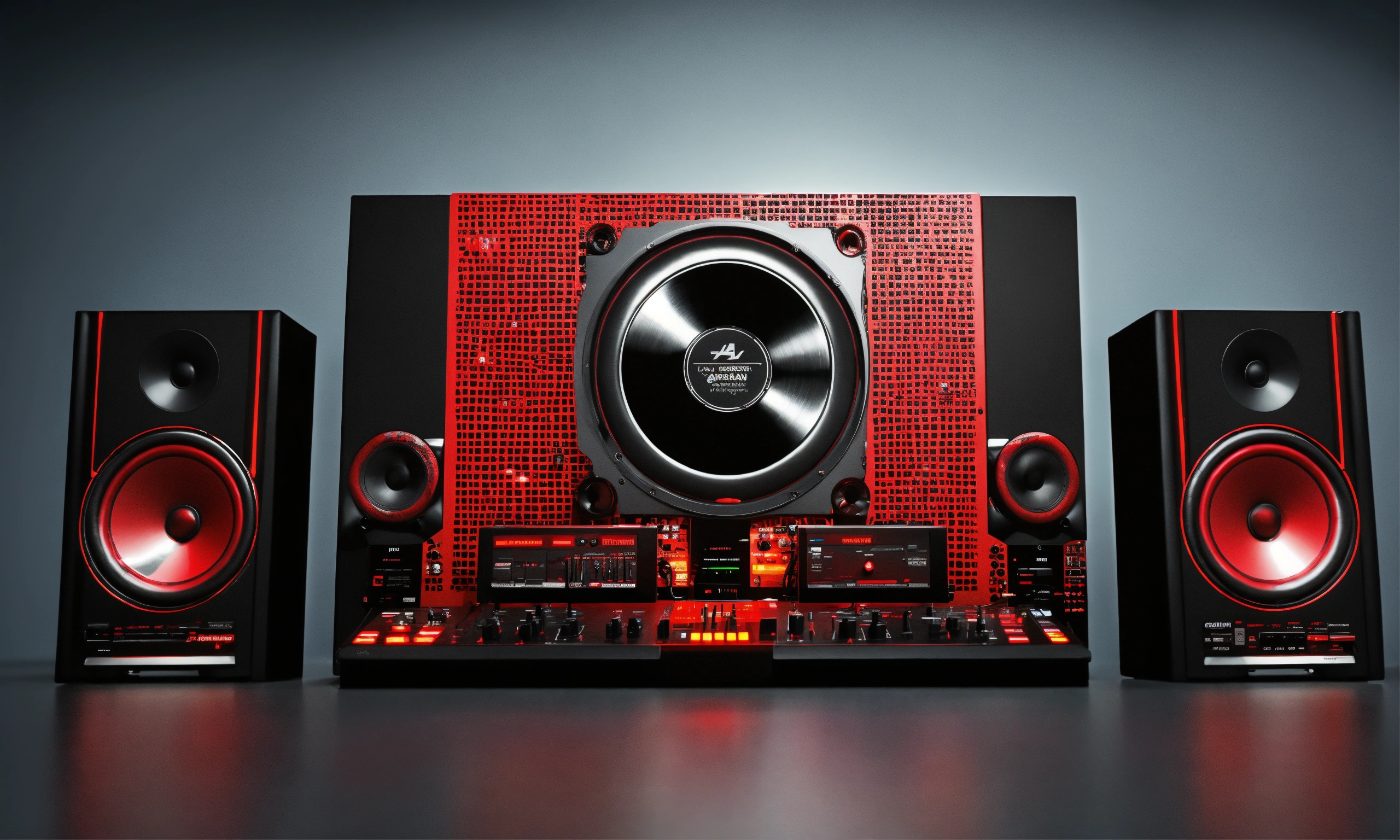 Lexica - Modern day DJ mix board and speakers image to go on business ...