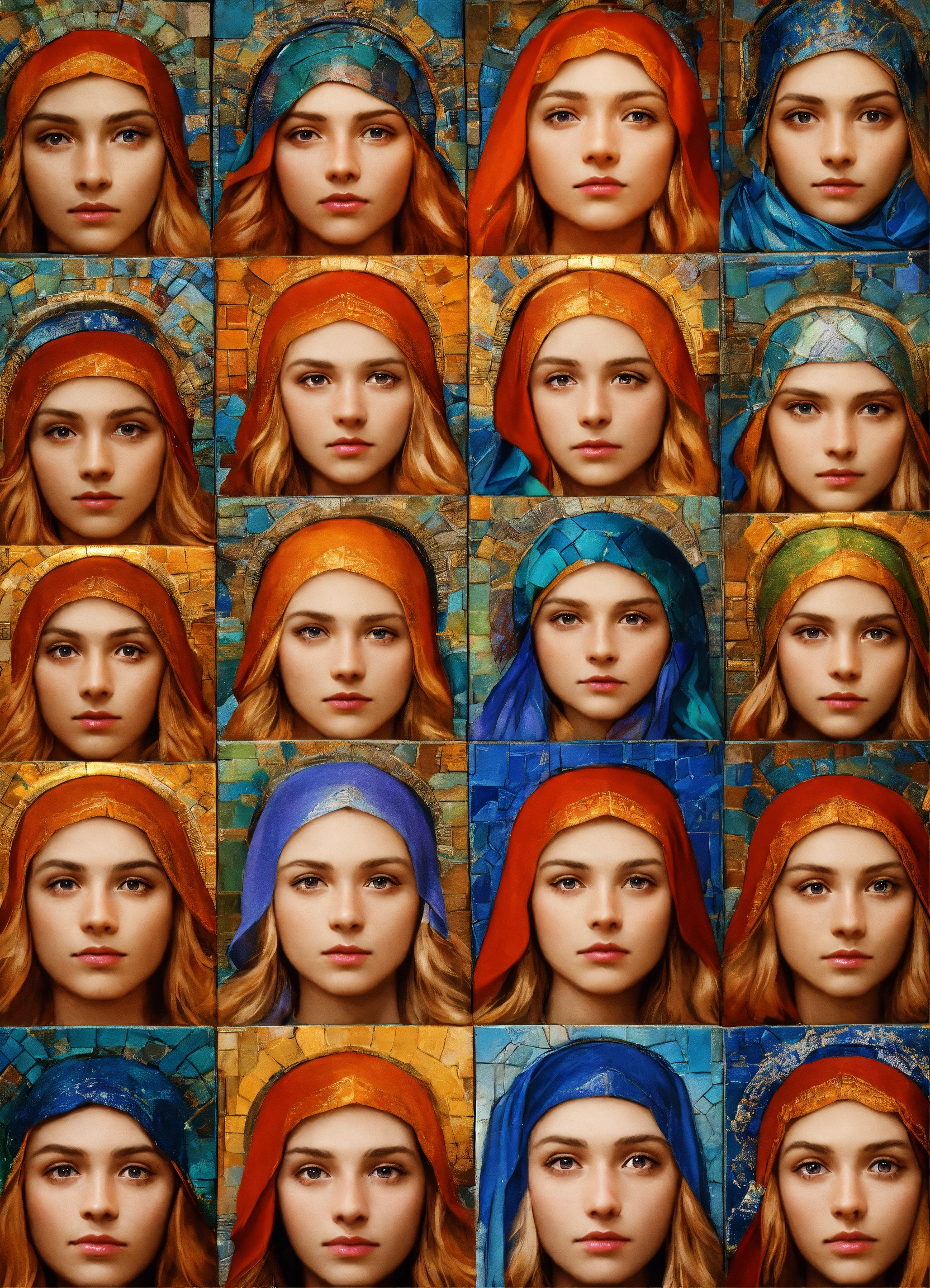 Lexica - A 6 tiles photo of people's face, each with their own emotions ...