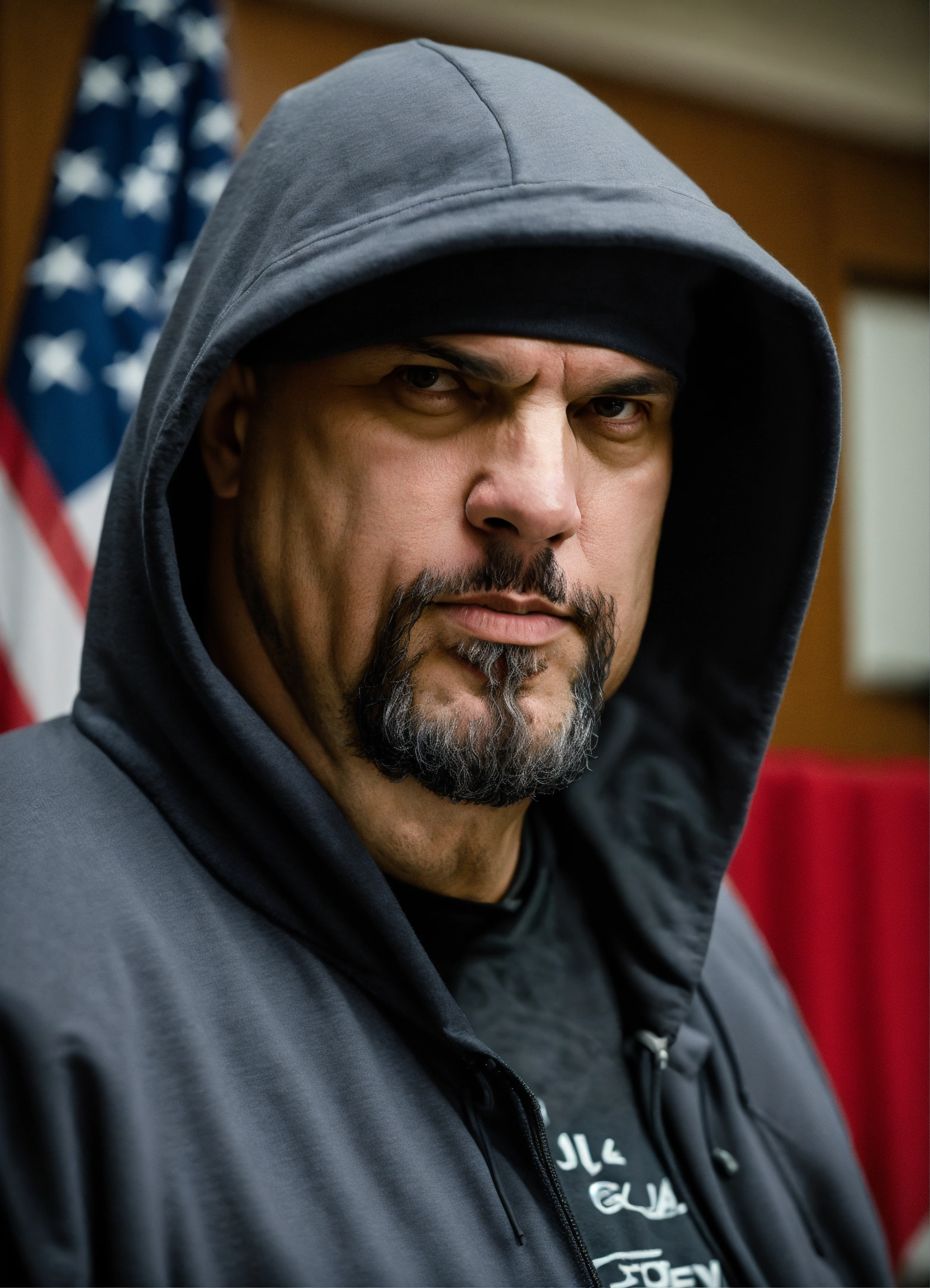 Lexica - SENATOR JOHN FETTERMAN WEARING A HOODIE OVER HIS HEAD