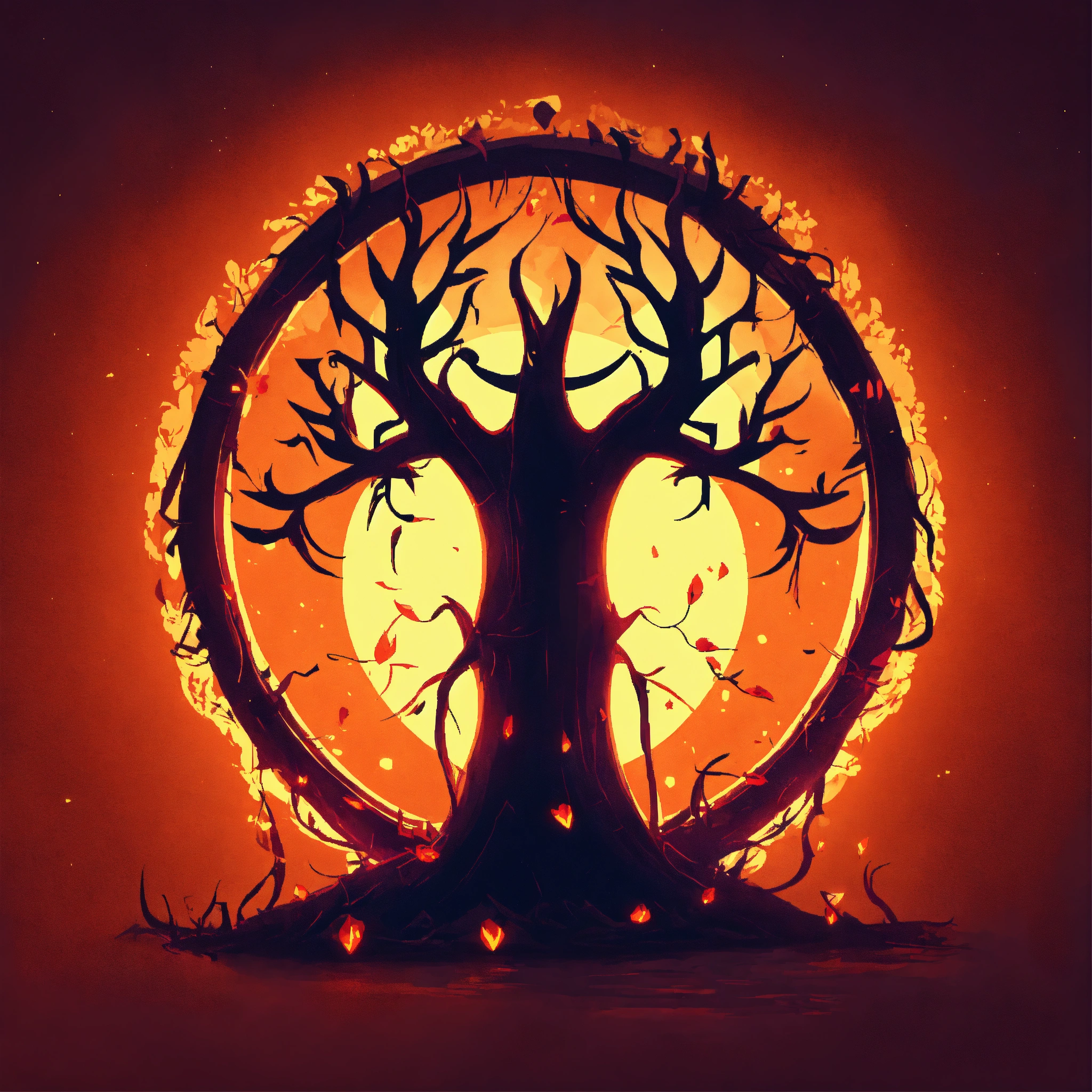 Lexica - Spell terrible withering, game icon, stylized, simple design ...