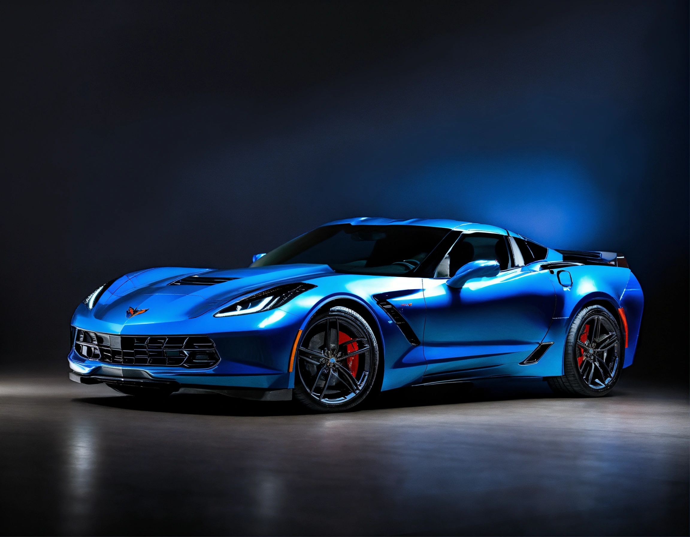 Lexica - Photorealistic color portrait of a 2022 chevy corvette against ...