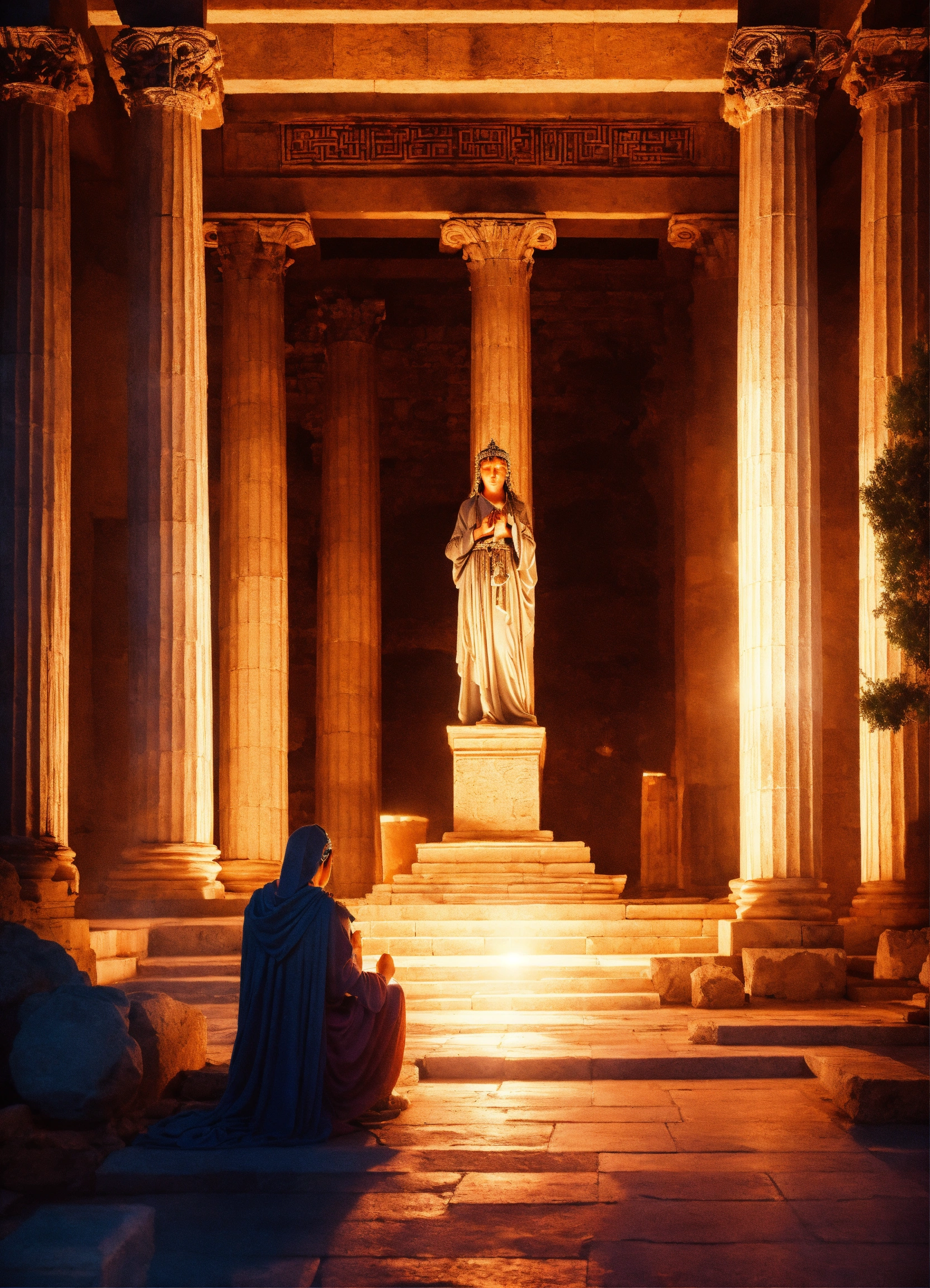 Lexica - The oracale of delphi praying in the temple of apollo from ...