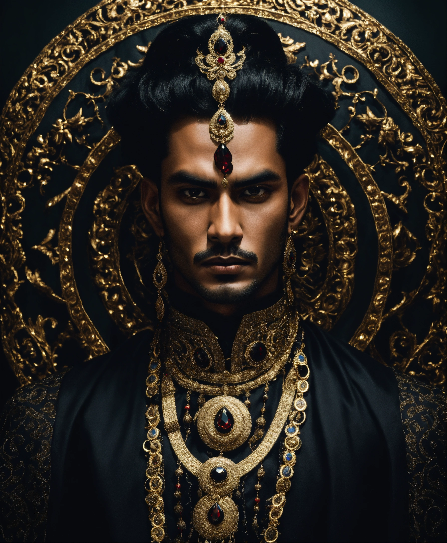 Lexica - Dark, mysterious and dramatic portrait of a young handsome ...