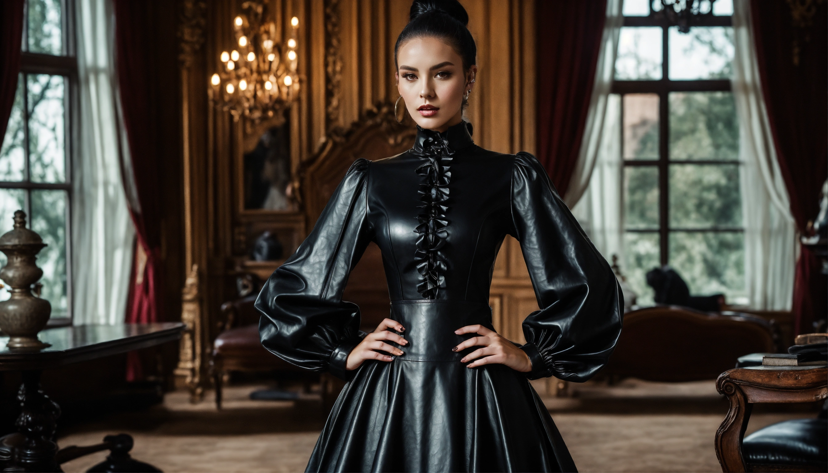 Lexica - Two stunning arrogant seductress women fashion model, strict ...