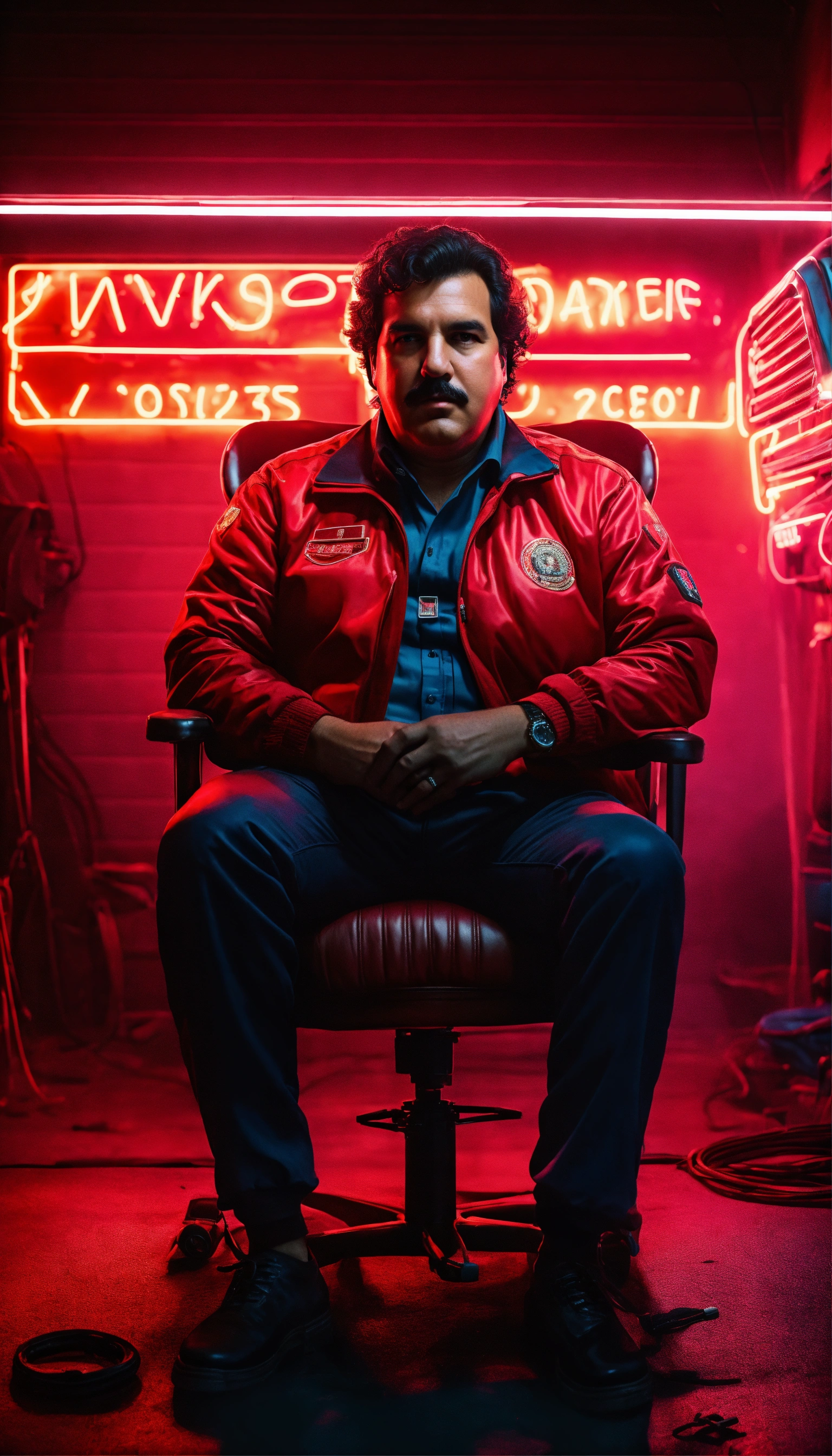 Lexica - Portrait realistic of pablo escobar gaviria old seat on a ...