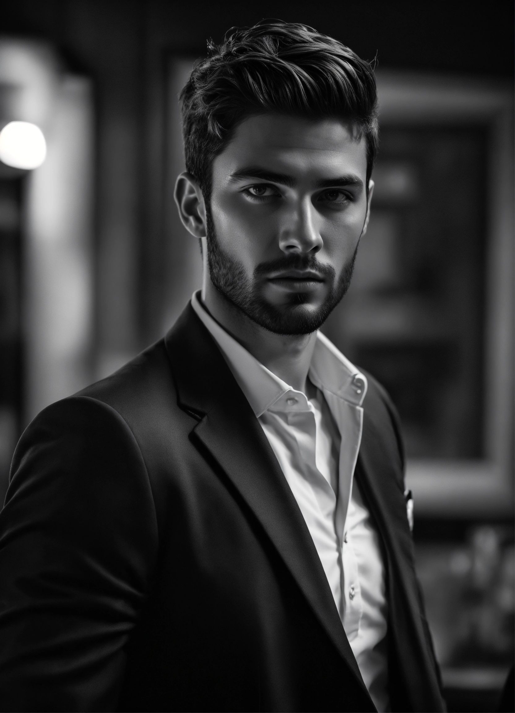 Lexica - Photo of an italian male model black and white , photo ...