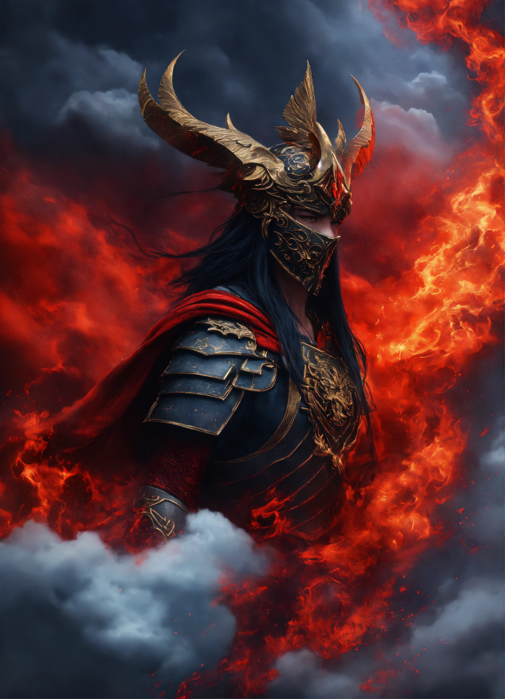 Lexica - Living fiery black and red smoke representing evil, fighting ...