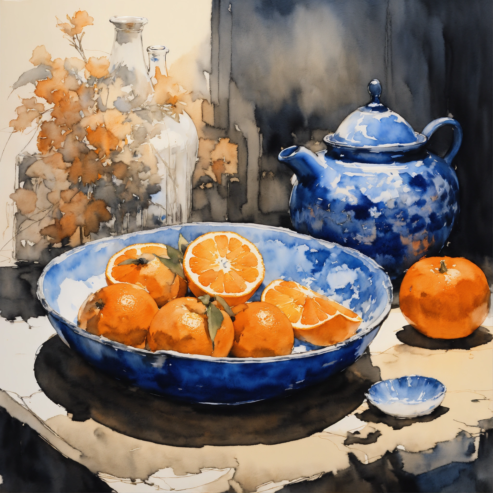 Lexica - "japanese still life Yoji Shinkawa style, Jean-baptiste Monge ...