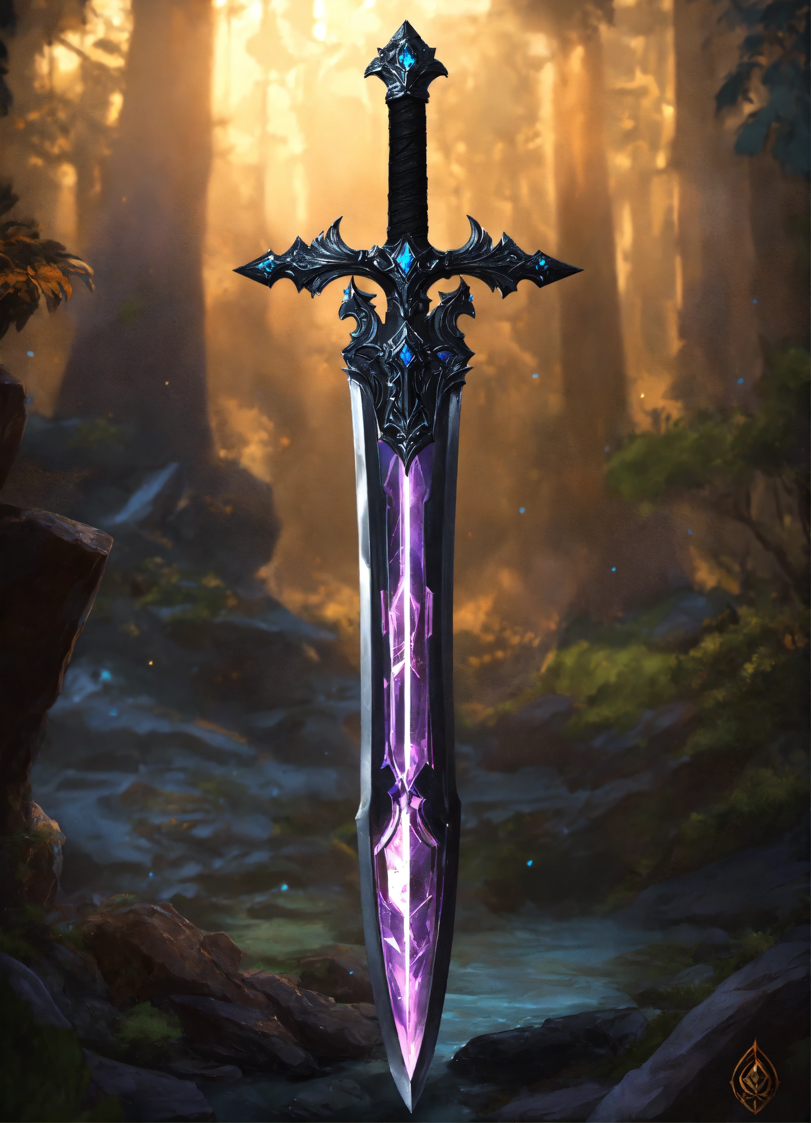 Lexica - Obsidian energy black sword artifact