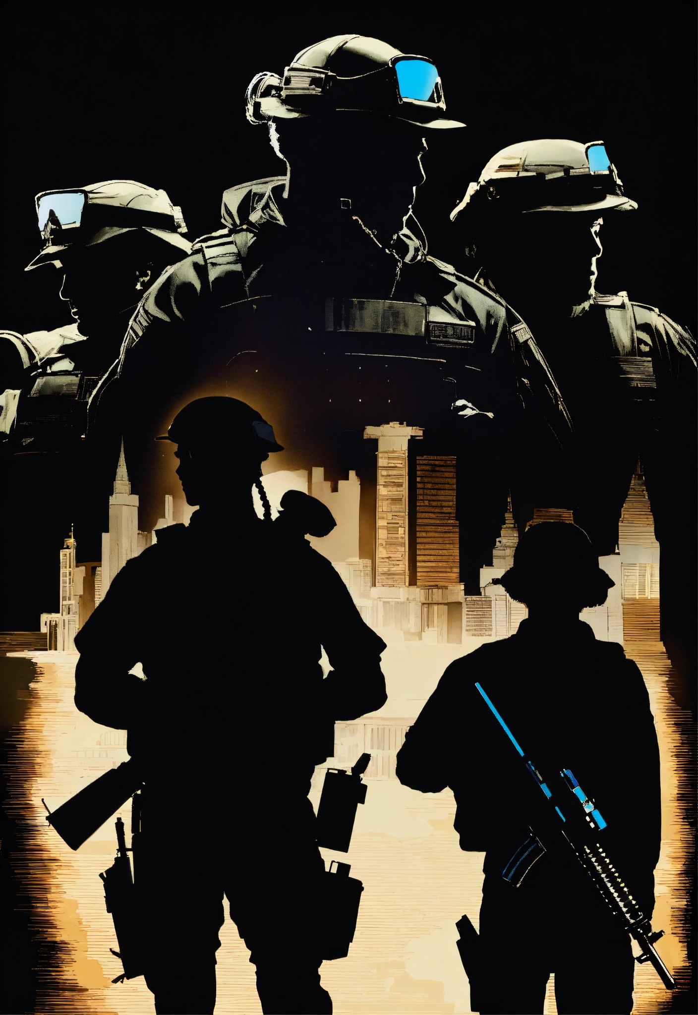 Lexica - House security team silhouette