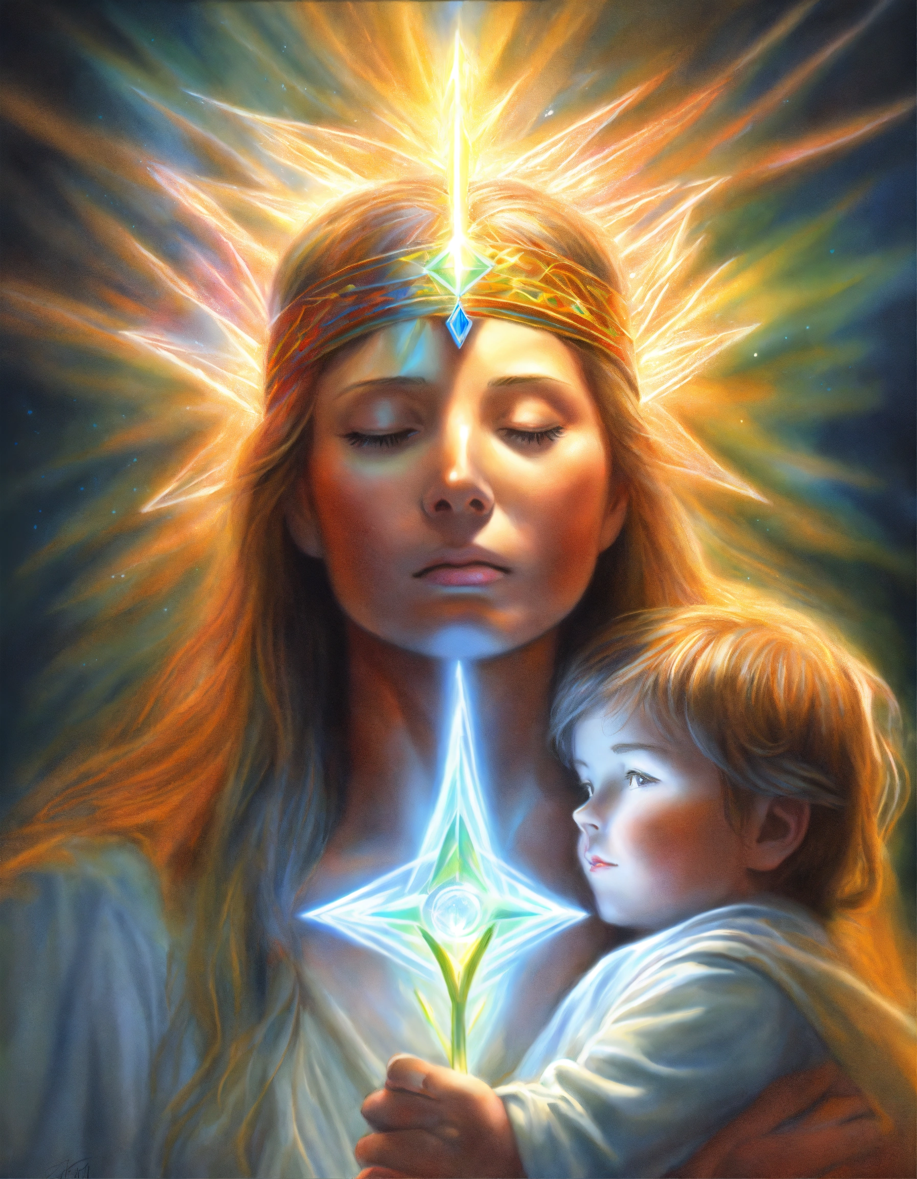 Lexica - Realistic colored pencil illustration of An enlightened spirit ...