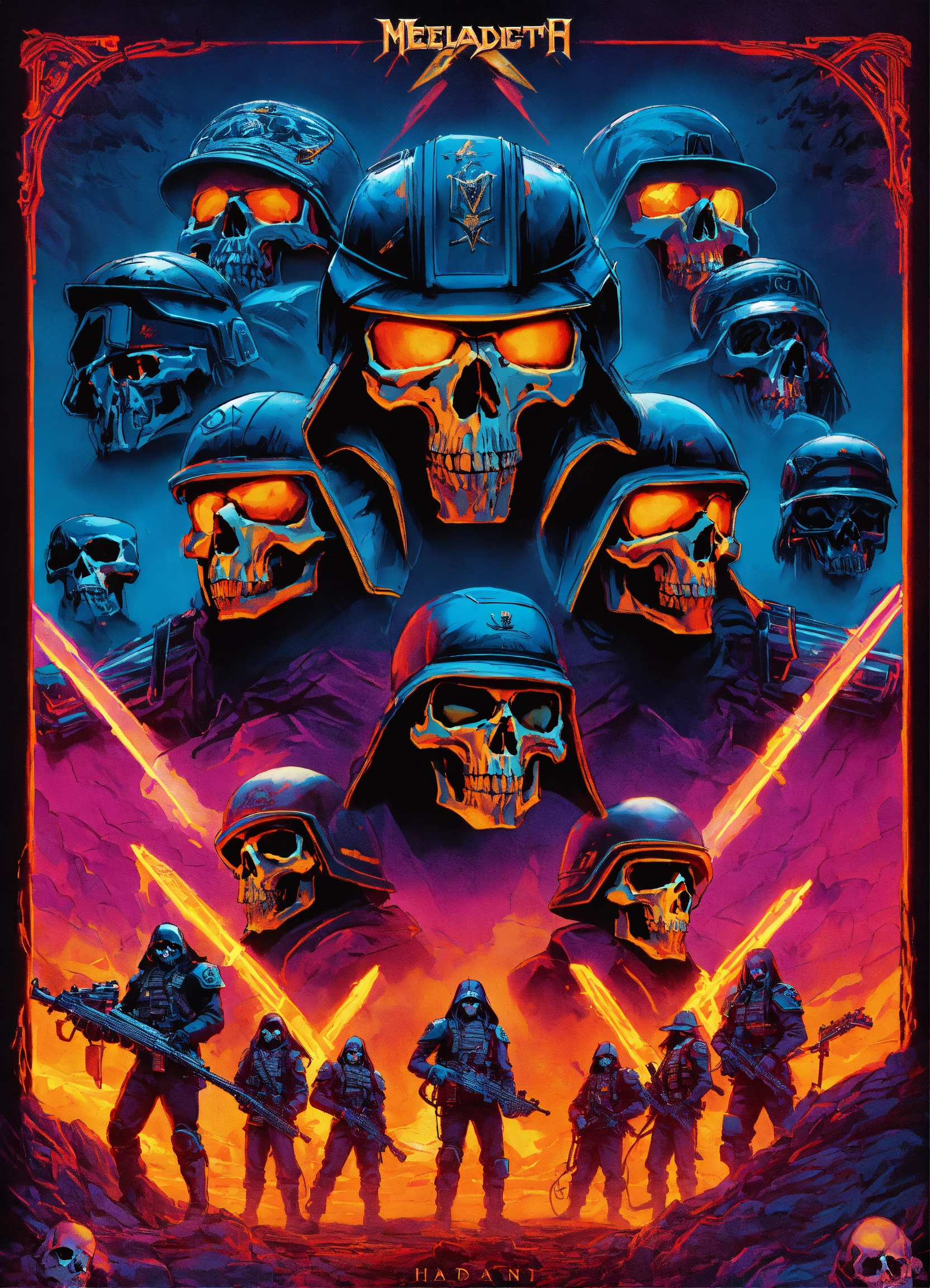 Lexica - A poster for Megadeth featuring a group of soldiers, heavy ...