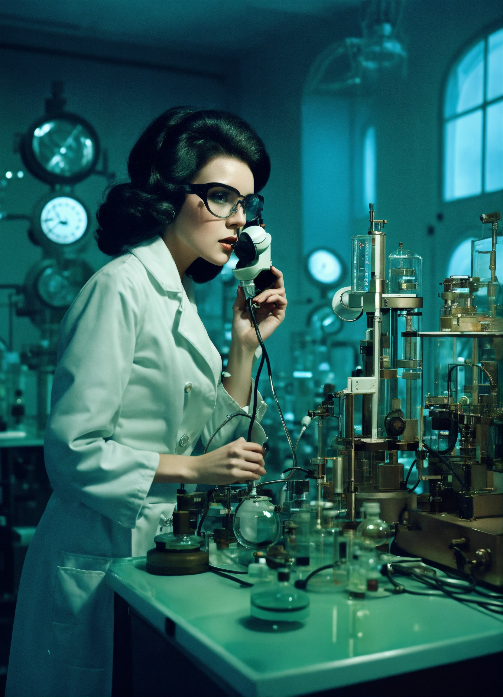 Lexica - Photography in a vintage Sci Fi laboratory, 60'S gorgeous ...