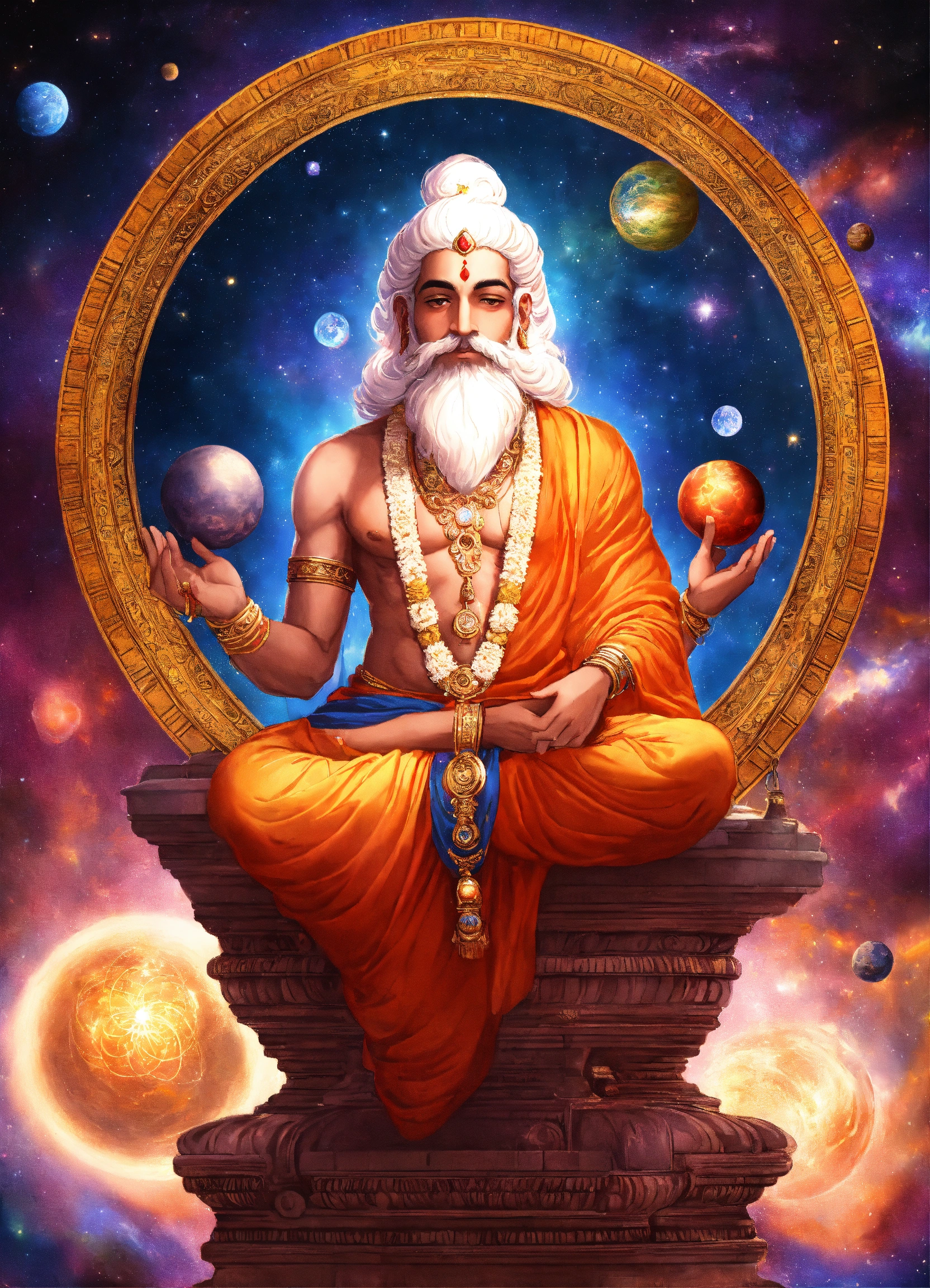 Lexica - Lord brahma observing the universe from outside the multiverse
